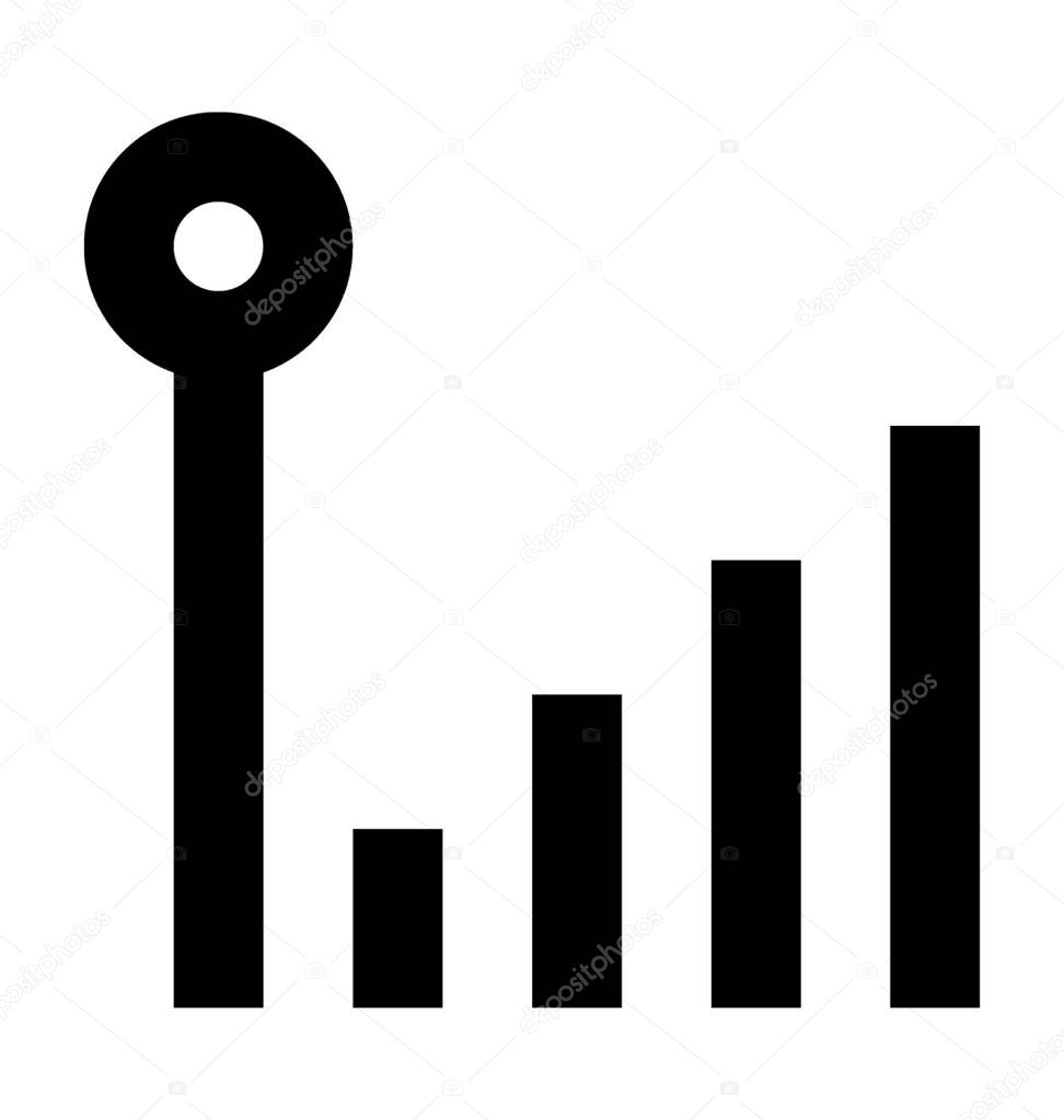 Signal Bars Vector Icon — Stock Vector © creativestall #176435504