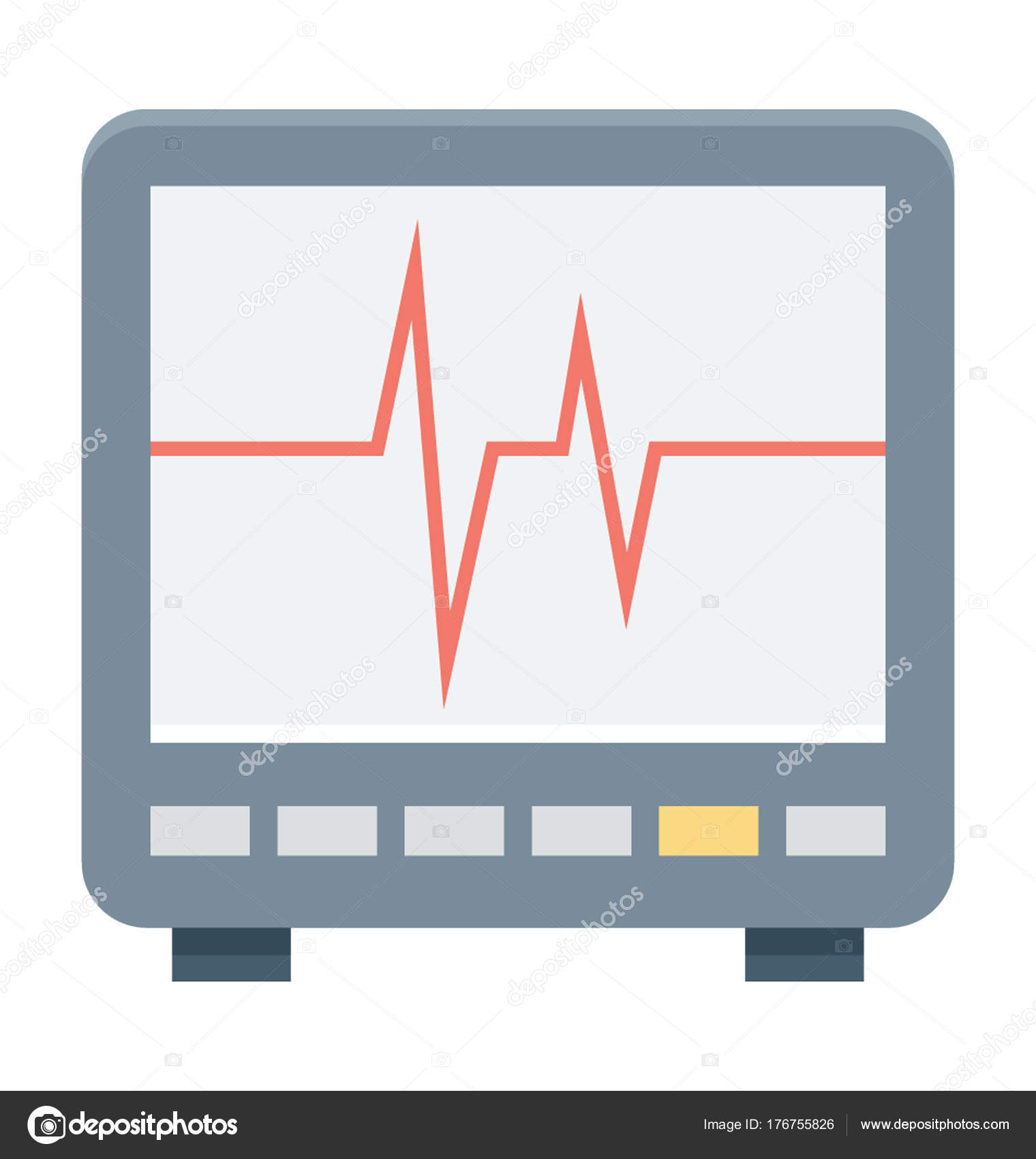 Ecg Machine Vector Icon Stock Vector Image by ©creativestall #176755826