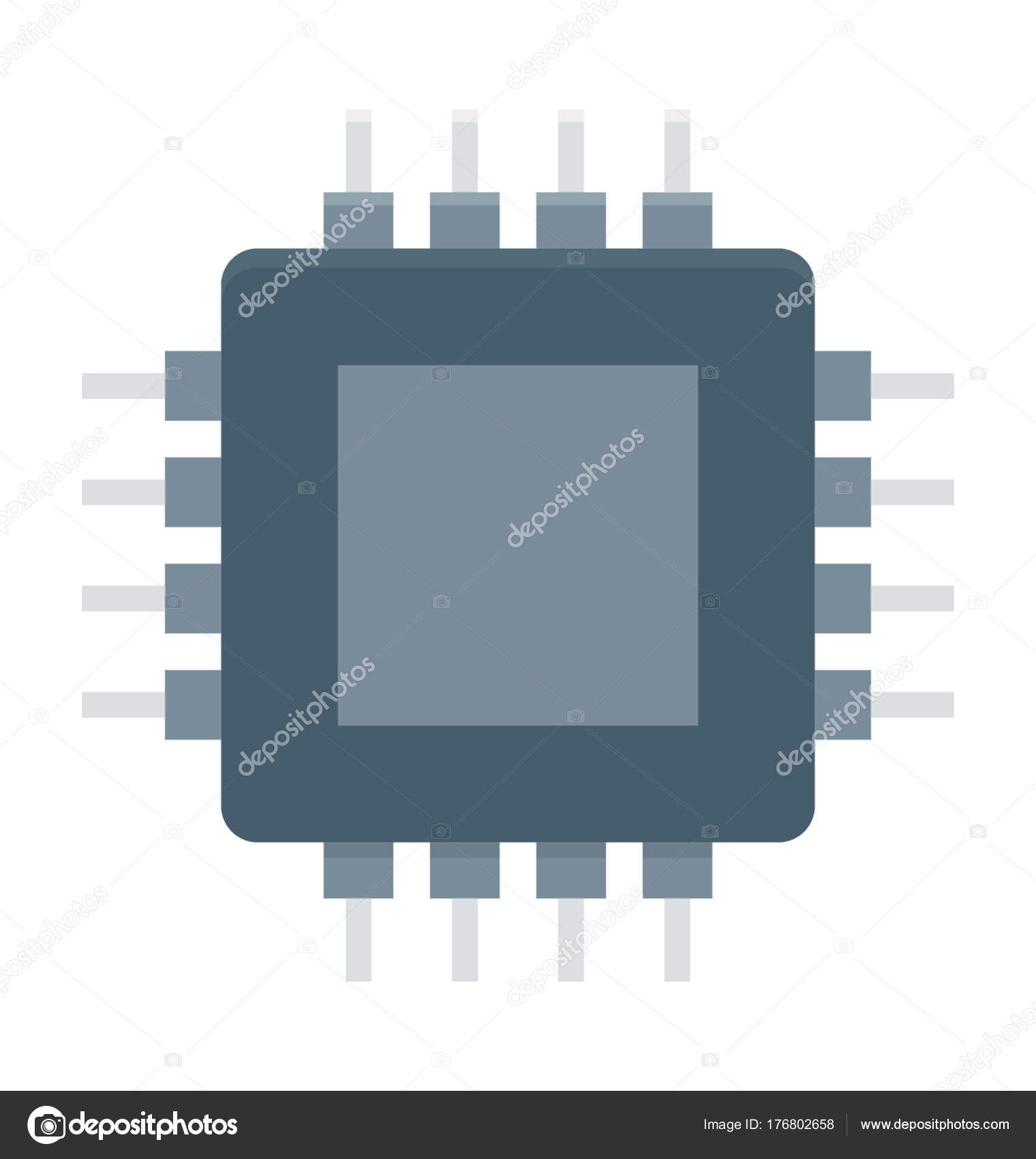 Processor Chip Vector Icon Stock Vector by ©creativestall 176802658 Processor Chip Vector Icon Stock Vector by ©creativestall 176802658