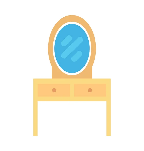 Icon Portrait Vanity Table Front Drawers Mirror Stock Vector Image by ...