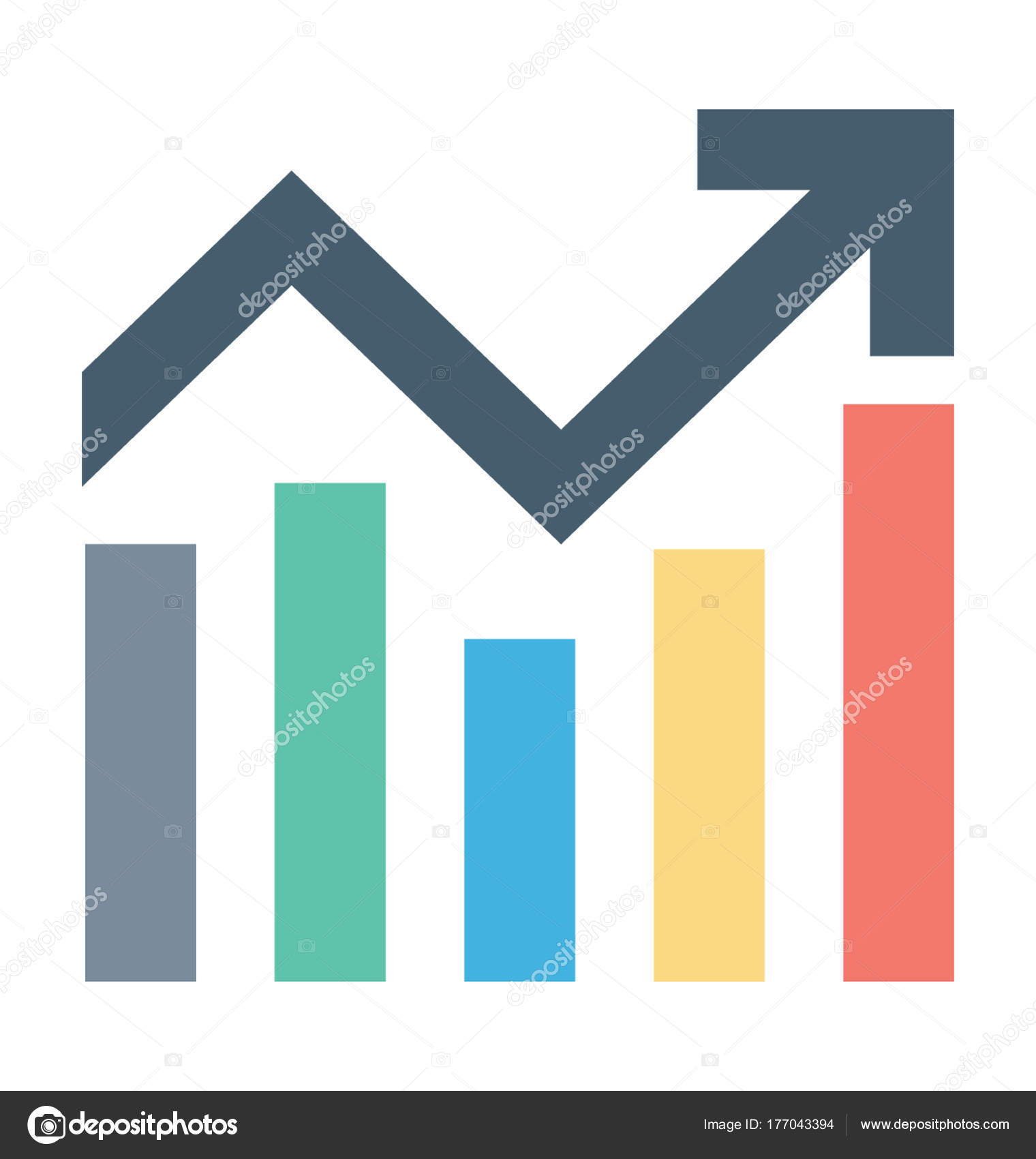 Growth Chart Vector Icon Stock Vector Image By ©creativestall 177043394