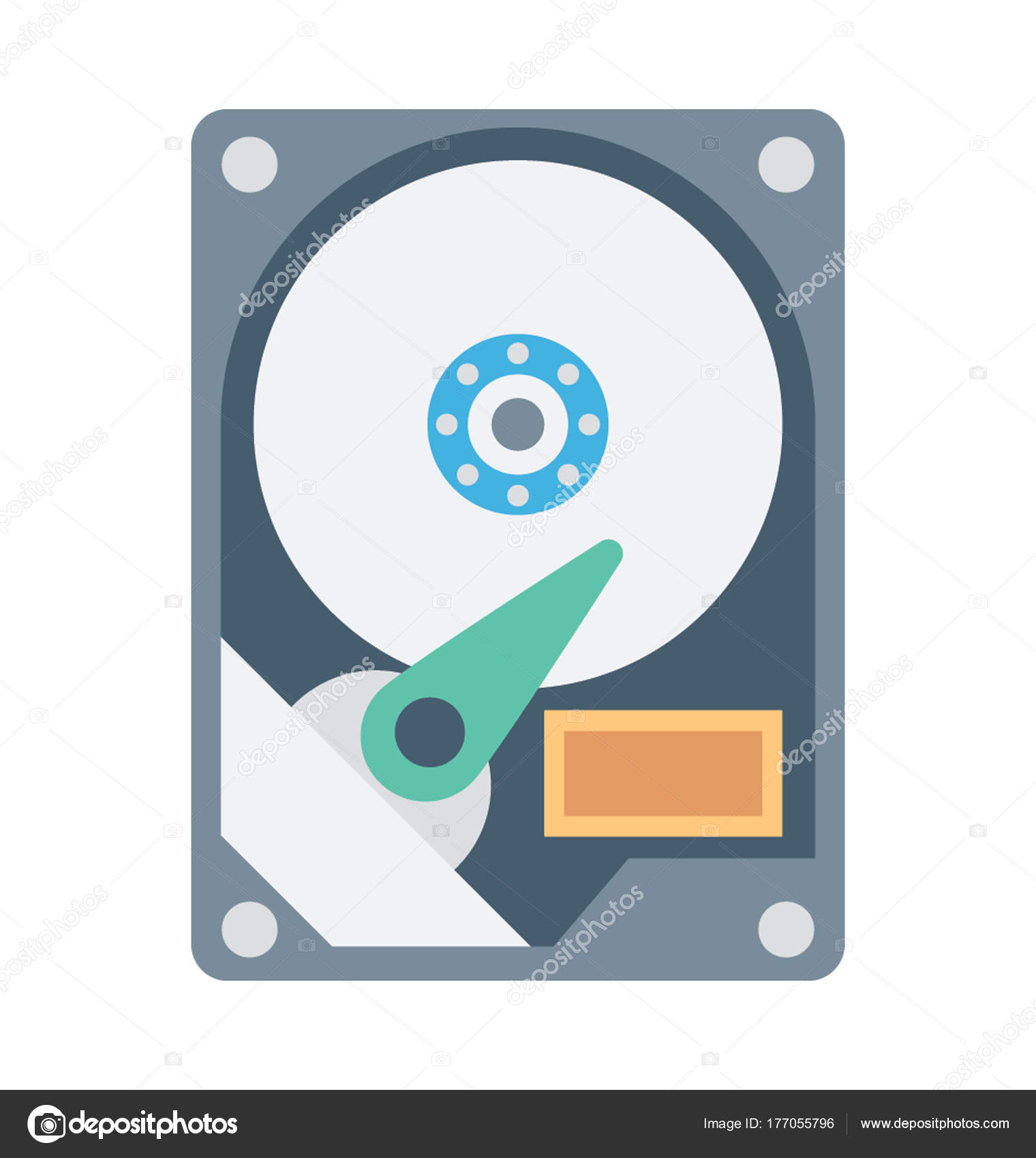Hard Disk Vector Icon Stock Vector Image by ©creativestall #177055796