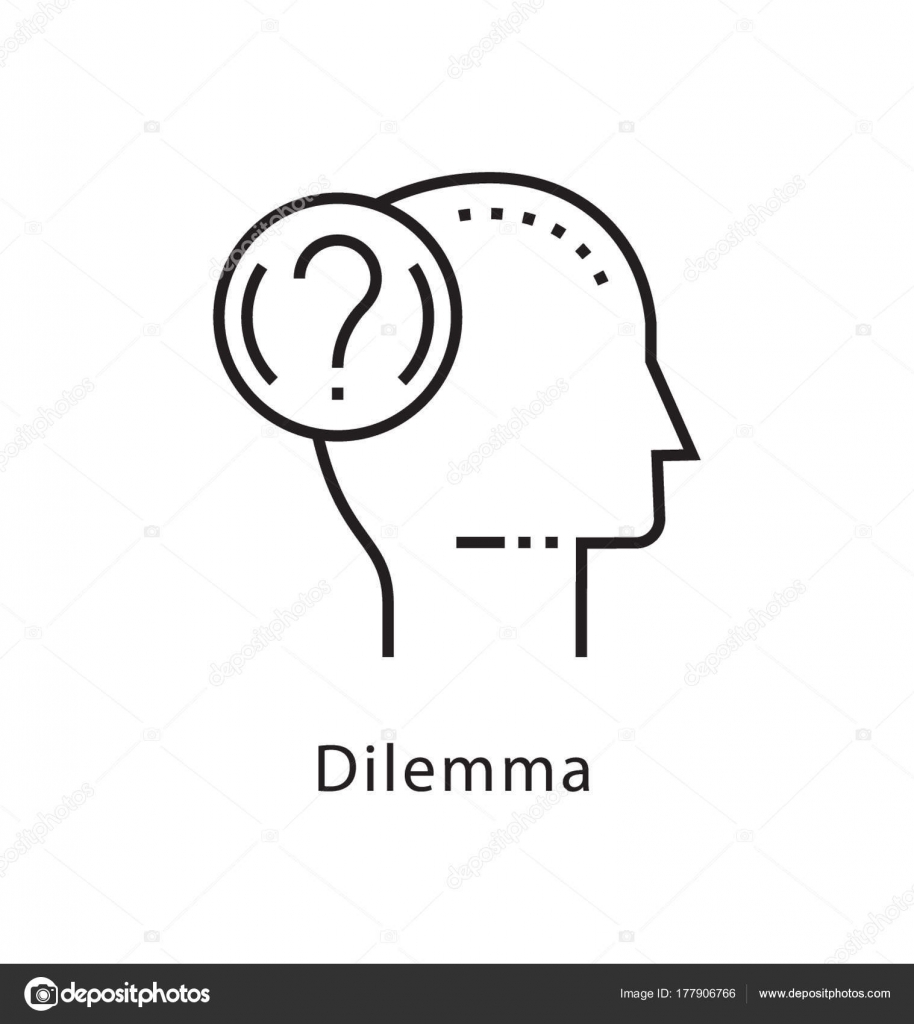 Dilemma Vector Line Icon Stock Vector Image by ©creativestall #177906766