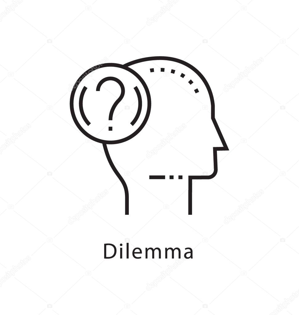 Dilemma Vector Line Icon — Stock Vector © creativestall #177906766