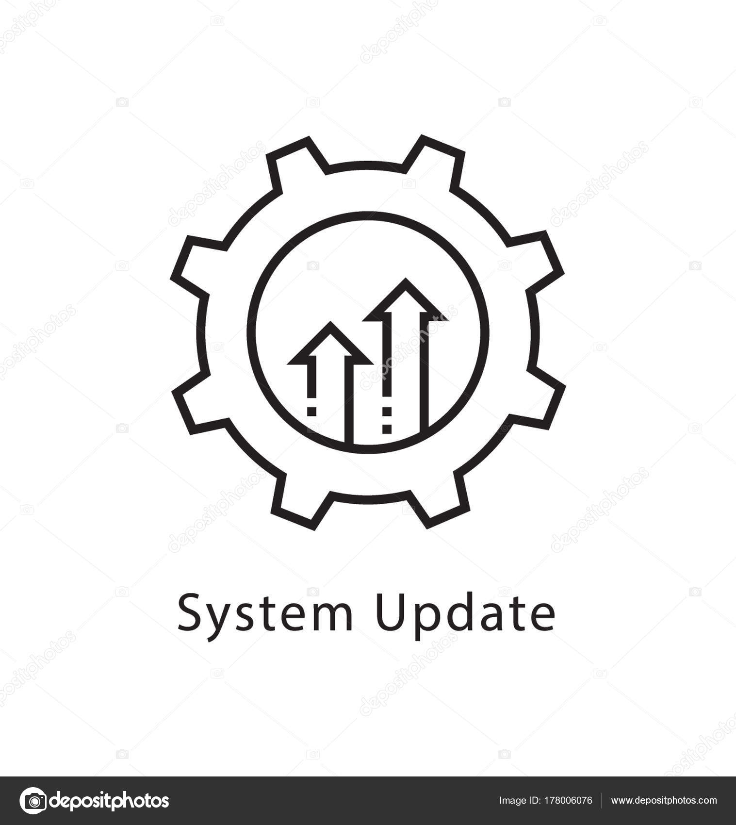 System Update Vector Line Icon Stock Vector Image by ©creativestall ...