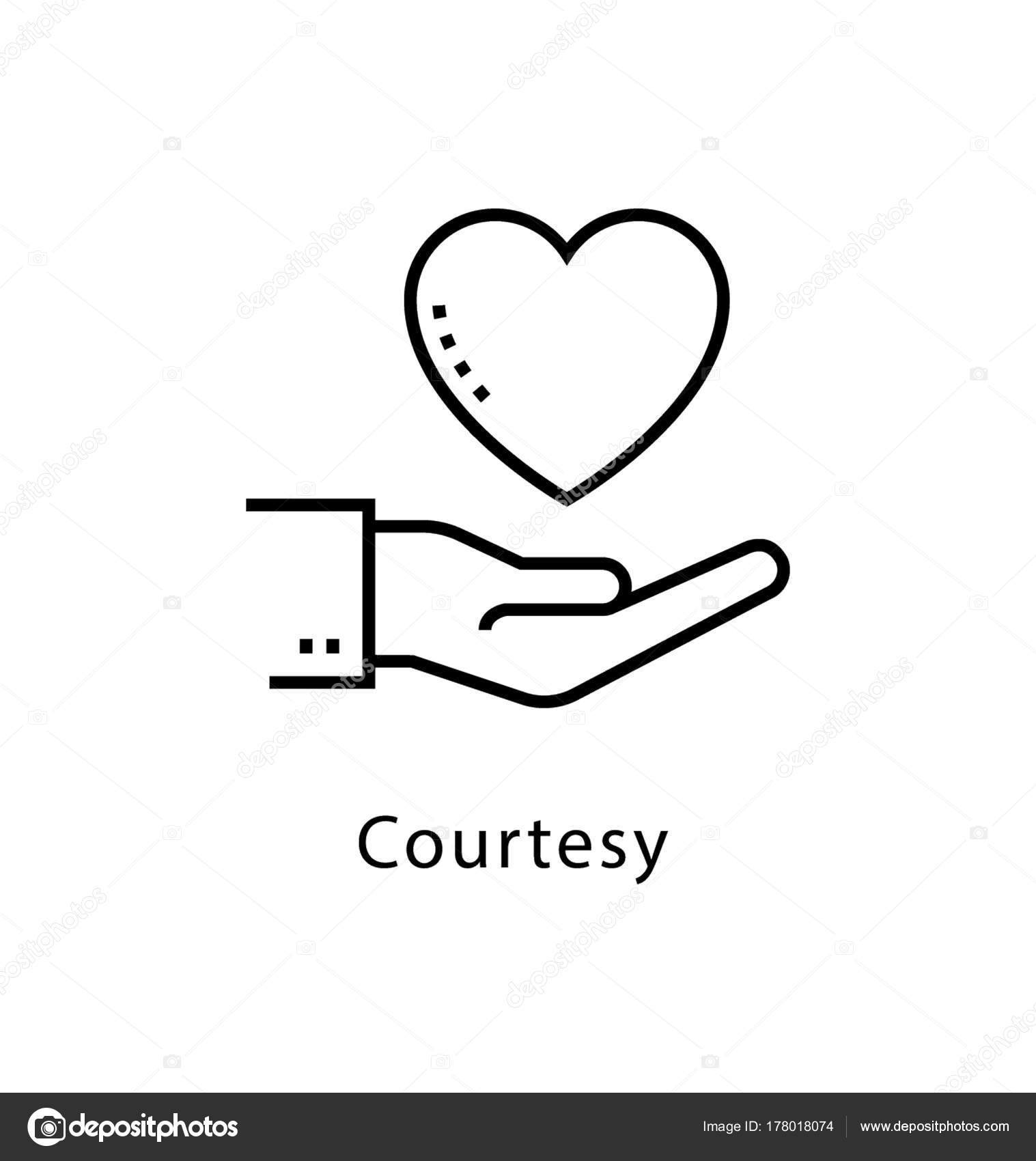 Courtesy Vector Line Icon Stock Vector Image by ©creativestall #178018074