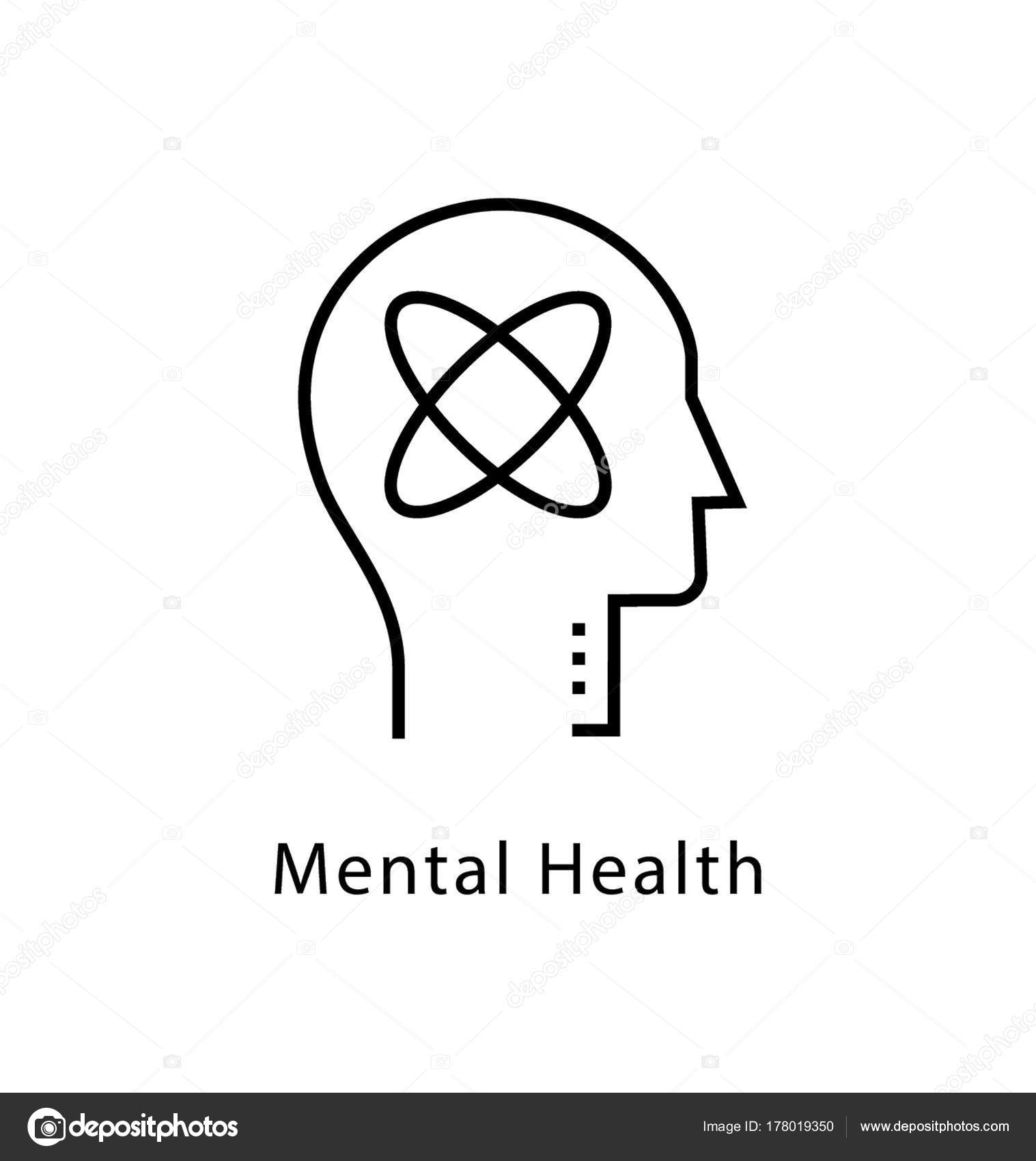 Mental Health Vector Line Icon — Stock Vector © creativestall #178019350 Mental Health Vector Line Icon — Stock Vector © creativestall #178019350