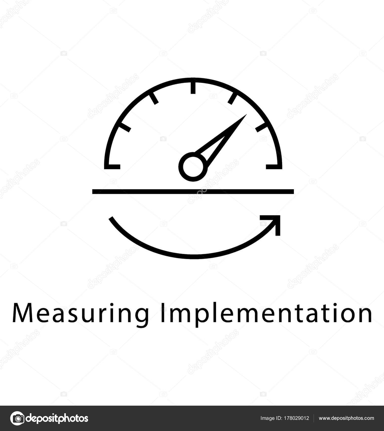 Measuring Implementation Vector Line Icon Stock Vector Image by ...