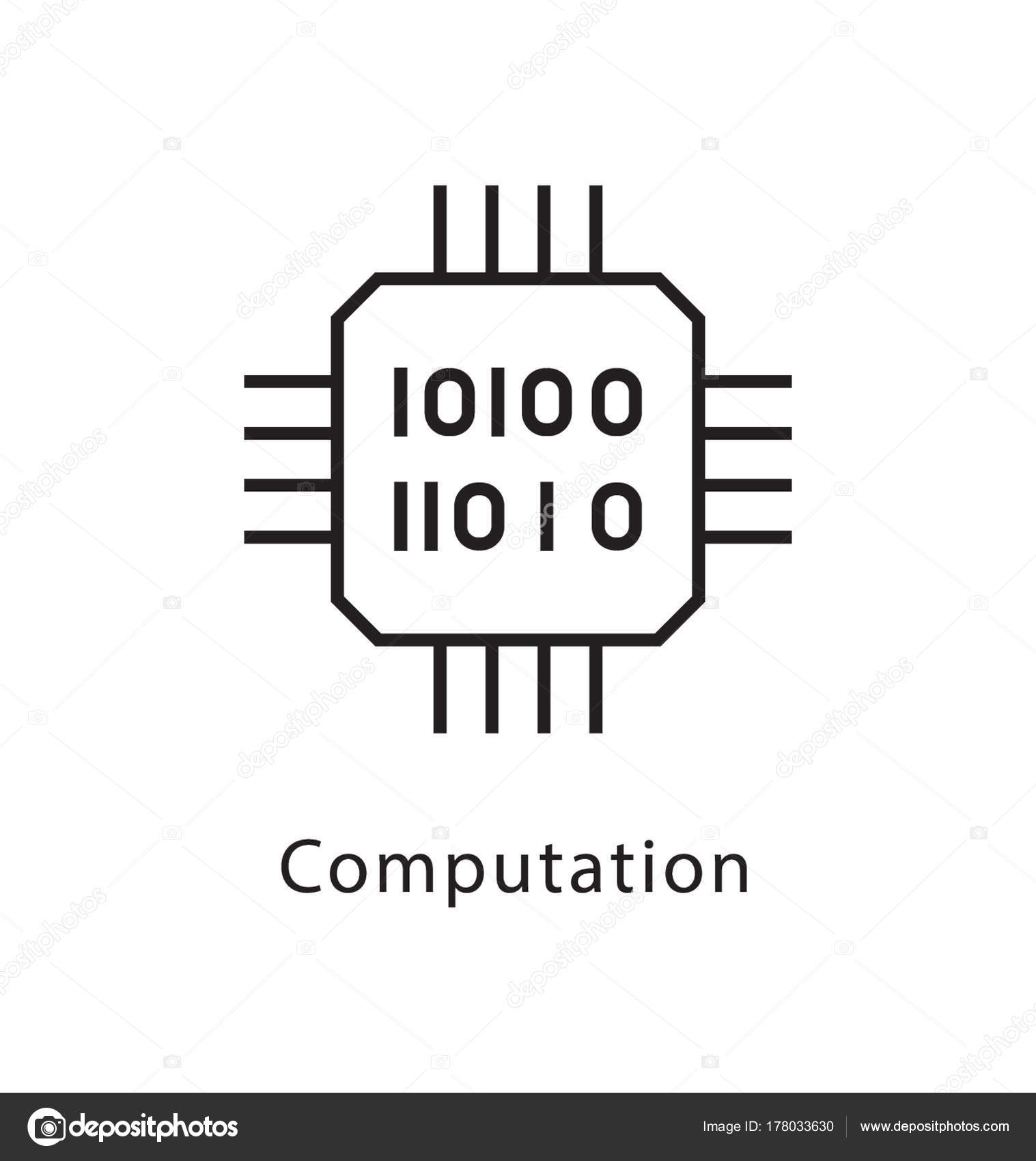 Computation Vector Line Icon Stock Vector Image by ©creativestall ...