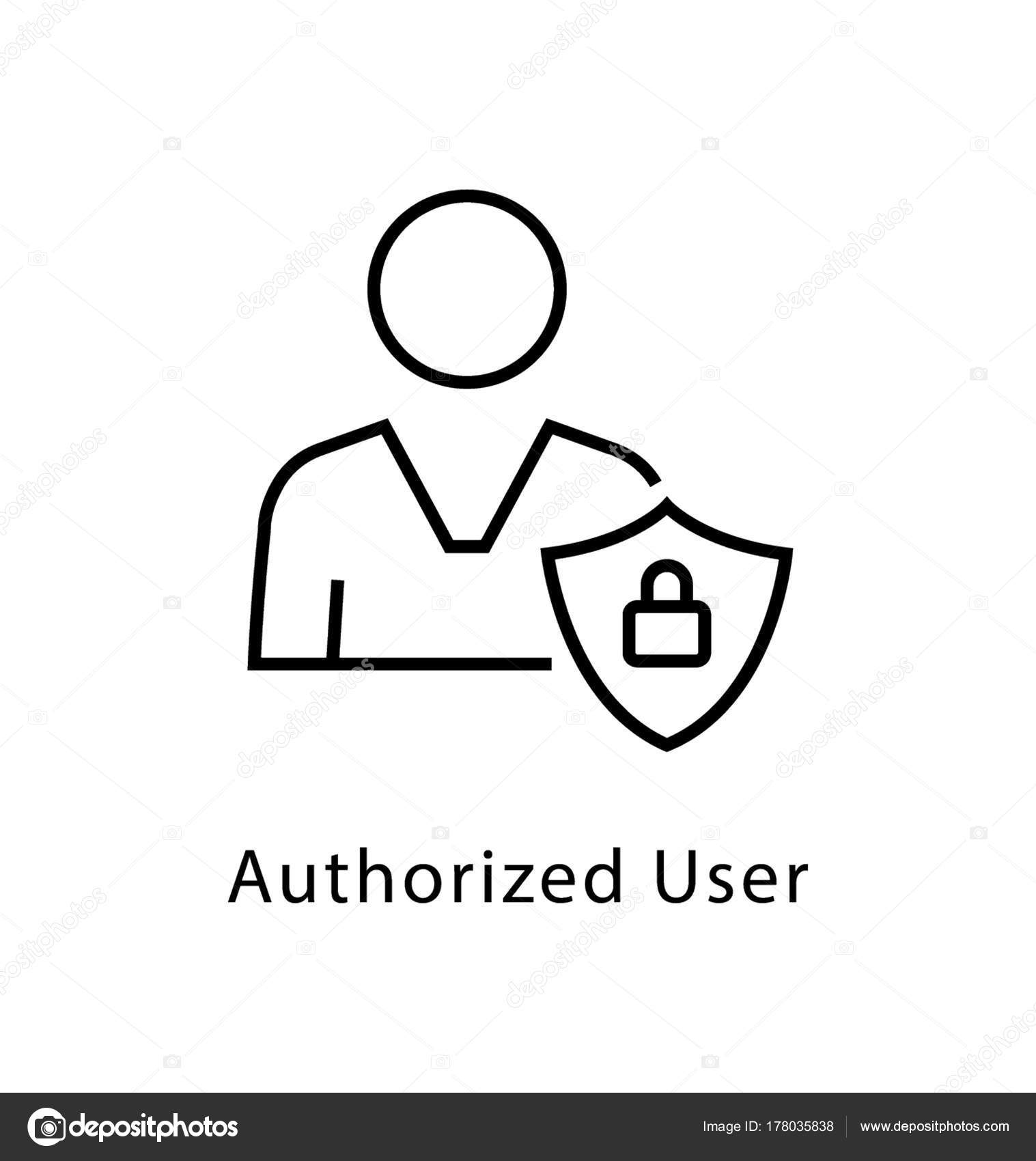 Authorized User Vector Line Icon Stock Vector by ©creativestall 178035838