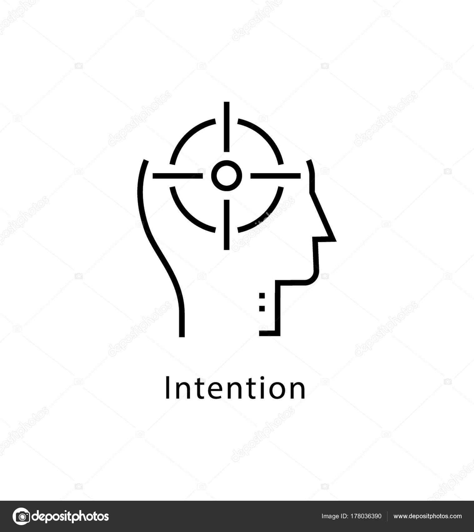 Intention Vector Line Icon — Stock Vector © creativestall #178036390