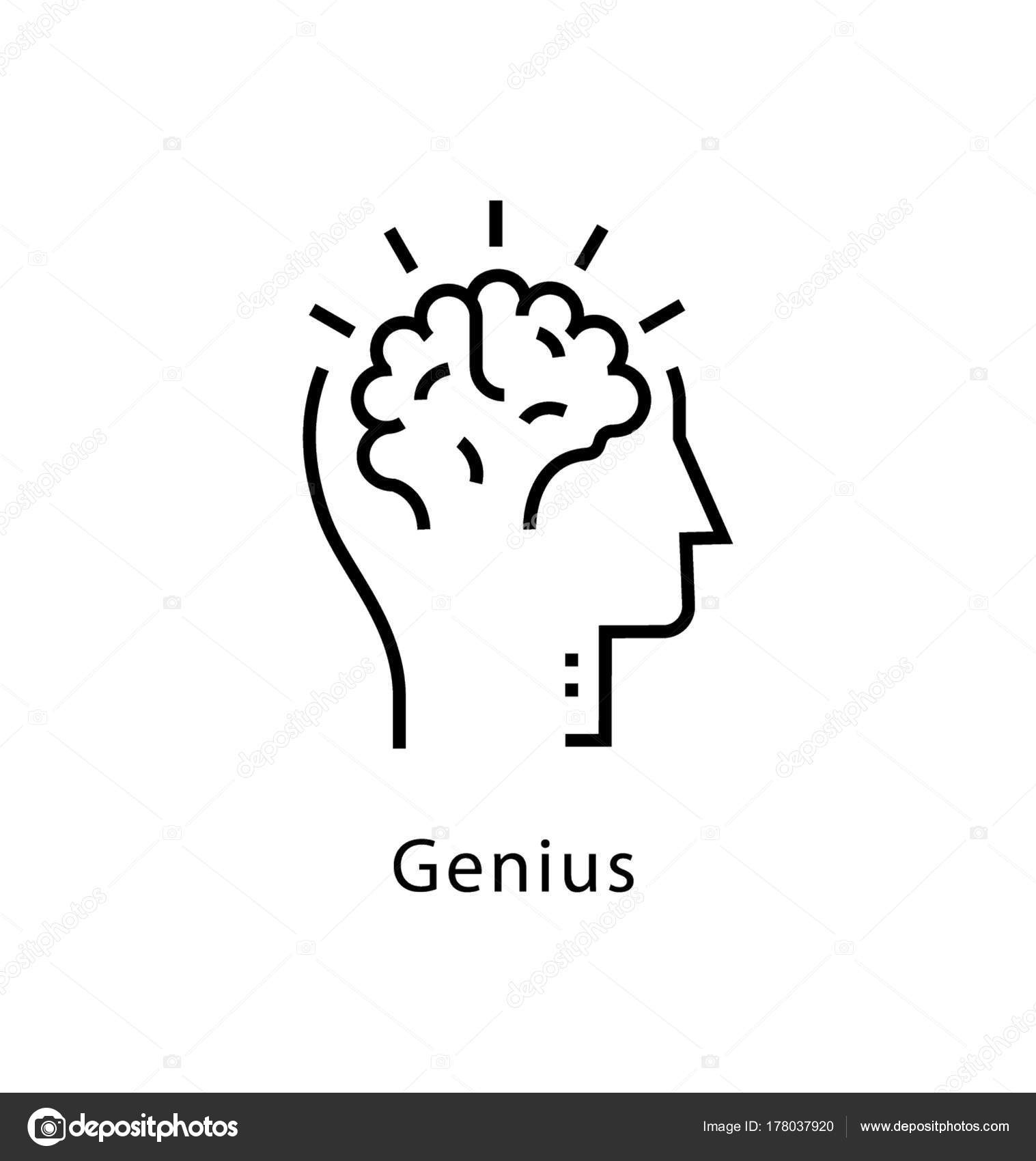 Genius Vector Line Icon Stock Vector Image by ©creativestall #178037920