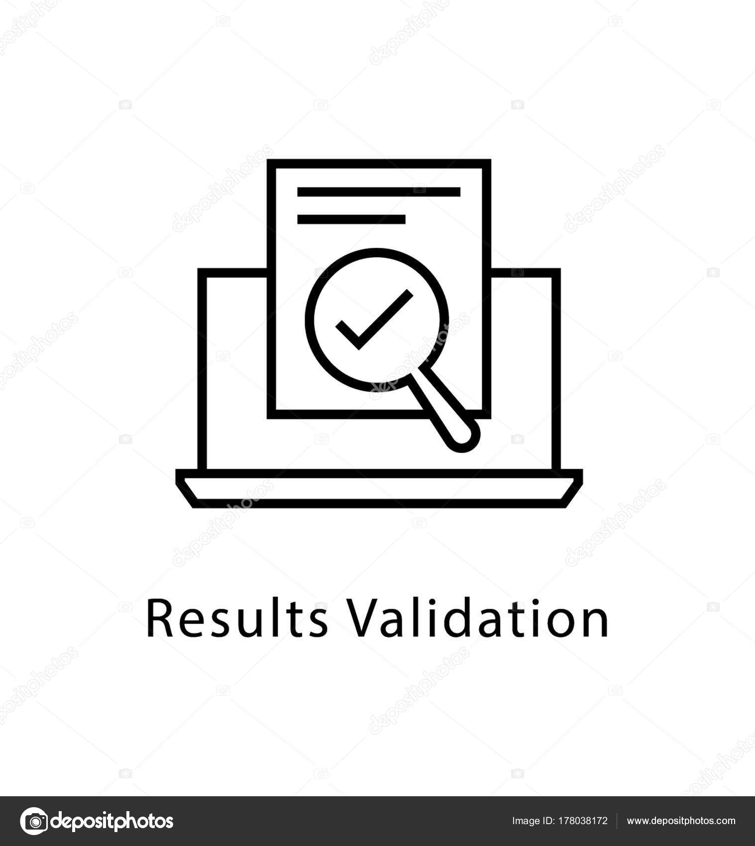 Results Validation Vector Line Icon Stock Vector Image by ...
