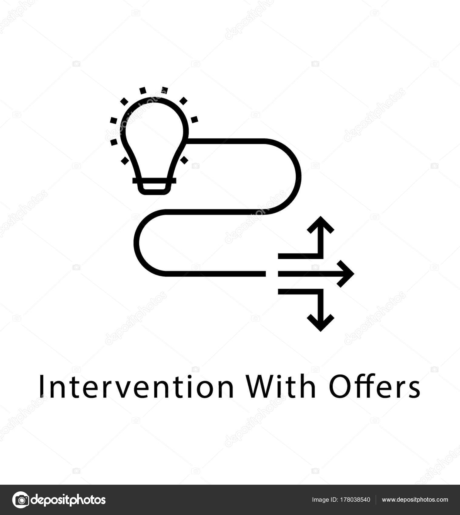 Intervention Offers Vector Line Icon Stock Vector Image by ...
