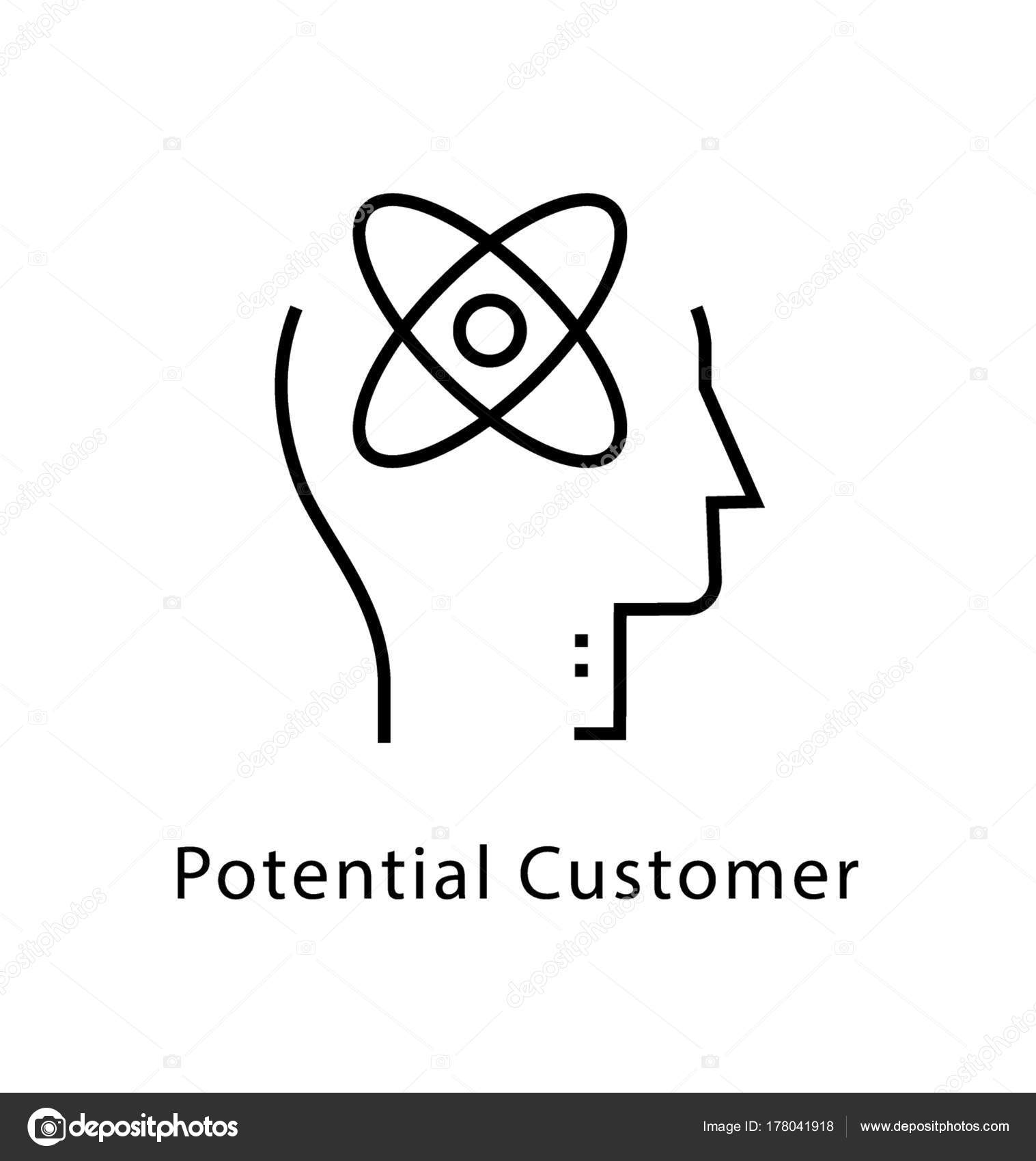 Potential Customer Vector Line Icon Stock Vector Image by ...