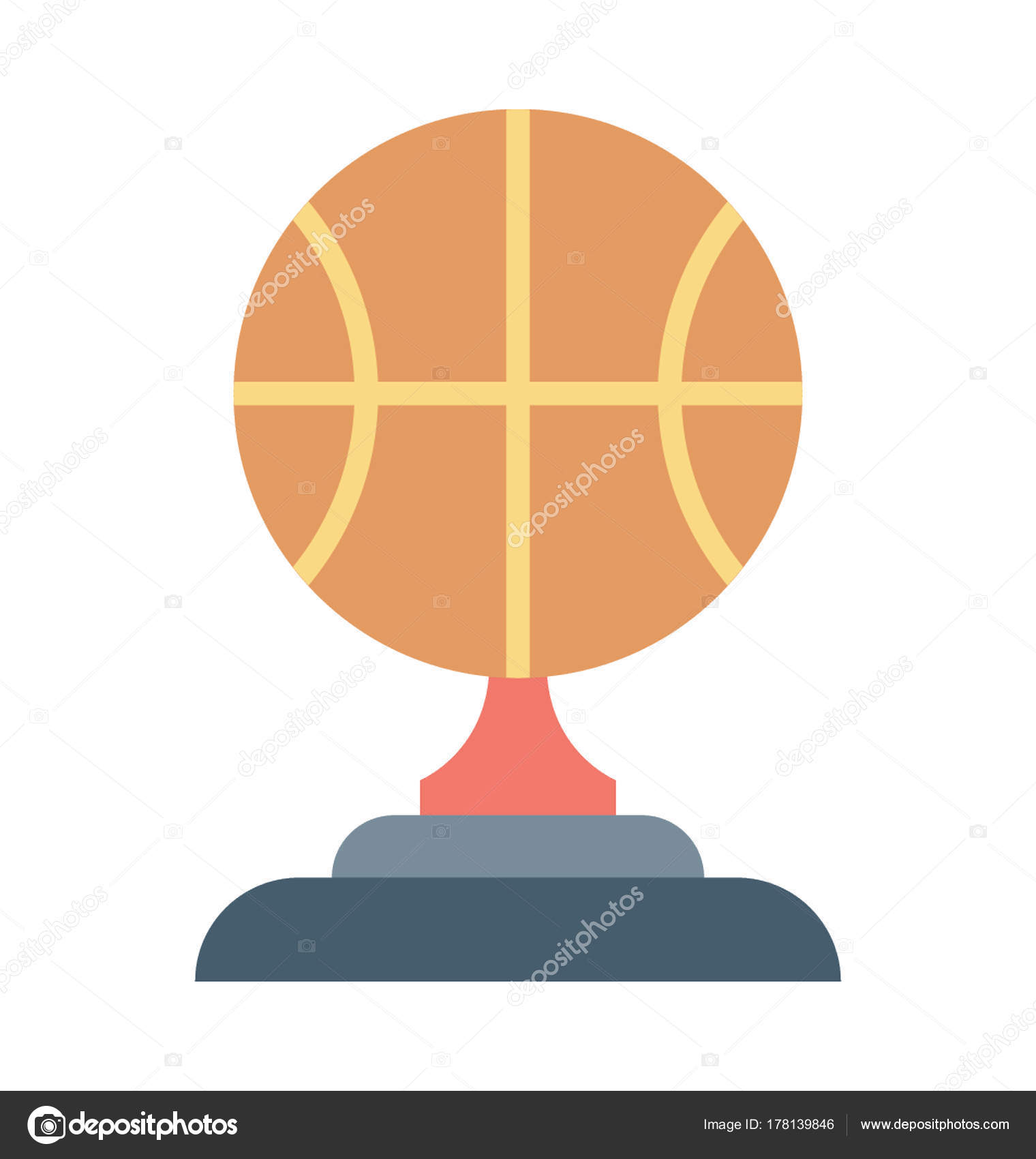 Basketball Trophy Vector Icon Stock Vector by ©creativestall 178139846