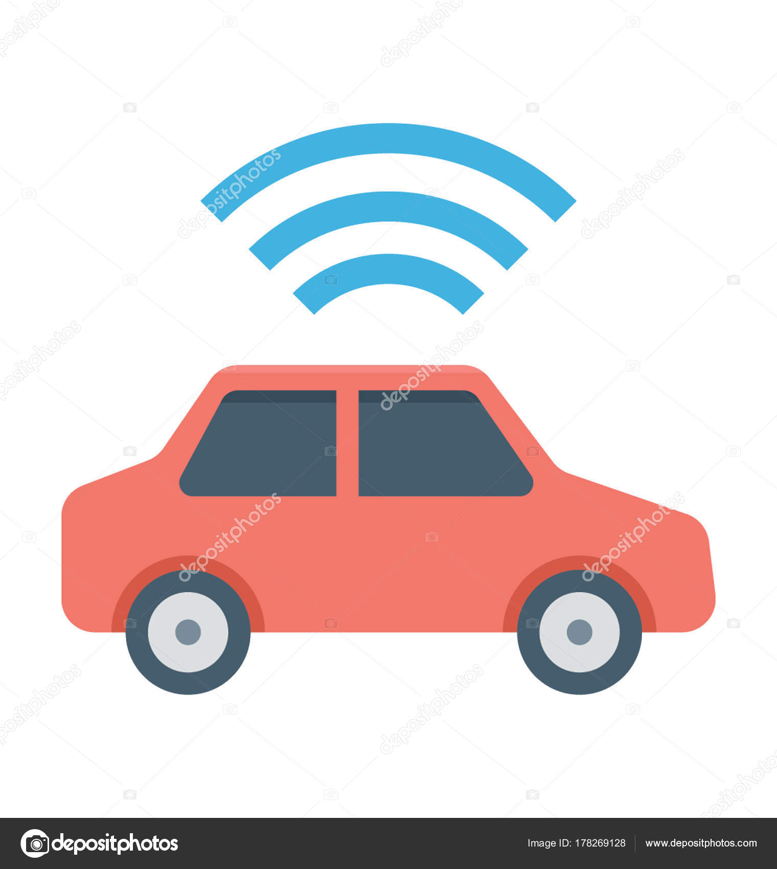Auto Net Wifi Vector Icon Stock Vector Image by ©creativestall #178269128