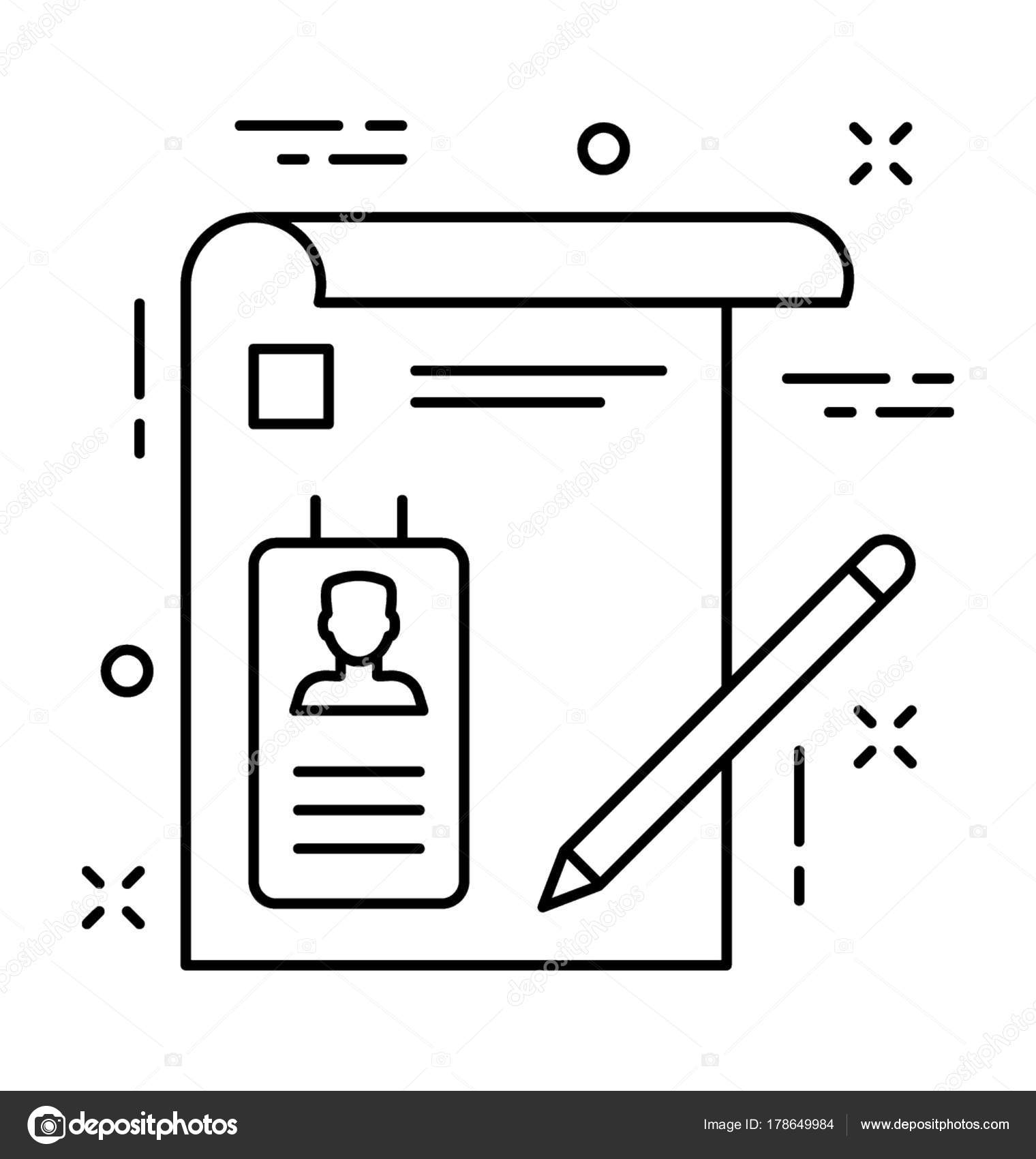 Bio Data Vector Icon Stock Vector Image by ©creativestall #178649984