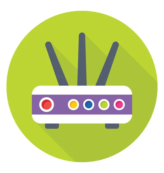Internet Router Wireless Modem Flat Vector Icon Stock Vector Image by ...