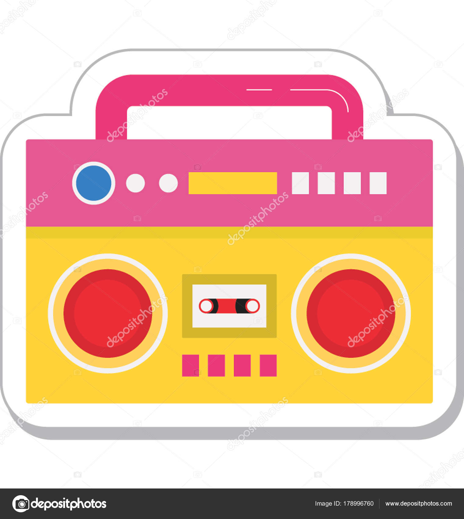 Boom Box Vector Icon Stock Vector Image by ©creativestall #178996760