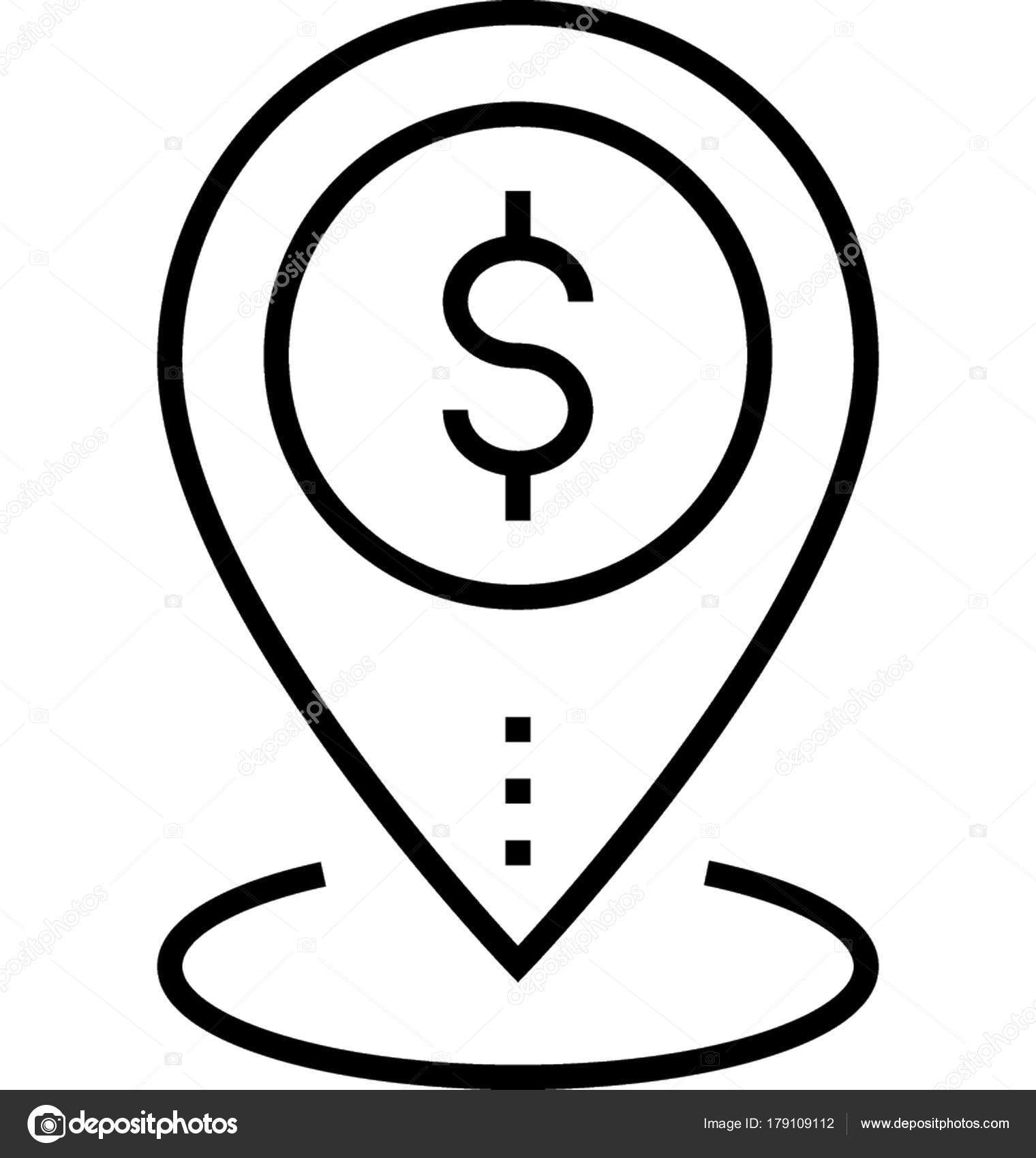 Bank Locator Vector Icon Stock Vector Image by ©creativestall #179109112