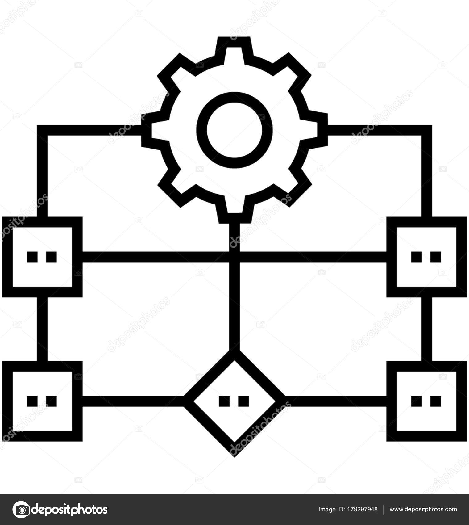 Icone Do Processo De Fluxo De Trabalho Ícone Conceito Melhoria