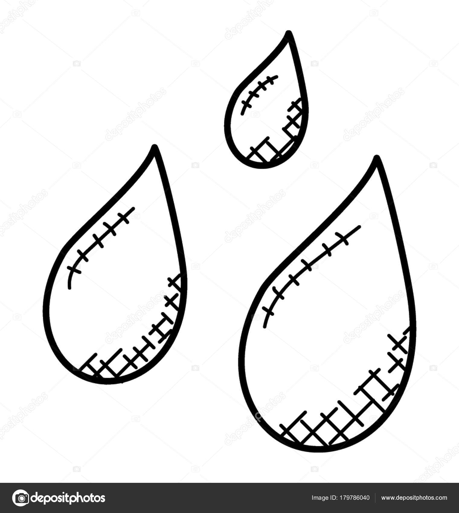 Doodle Vector Three Water Drops Stock Vector by ©creativestall 179786040