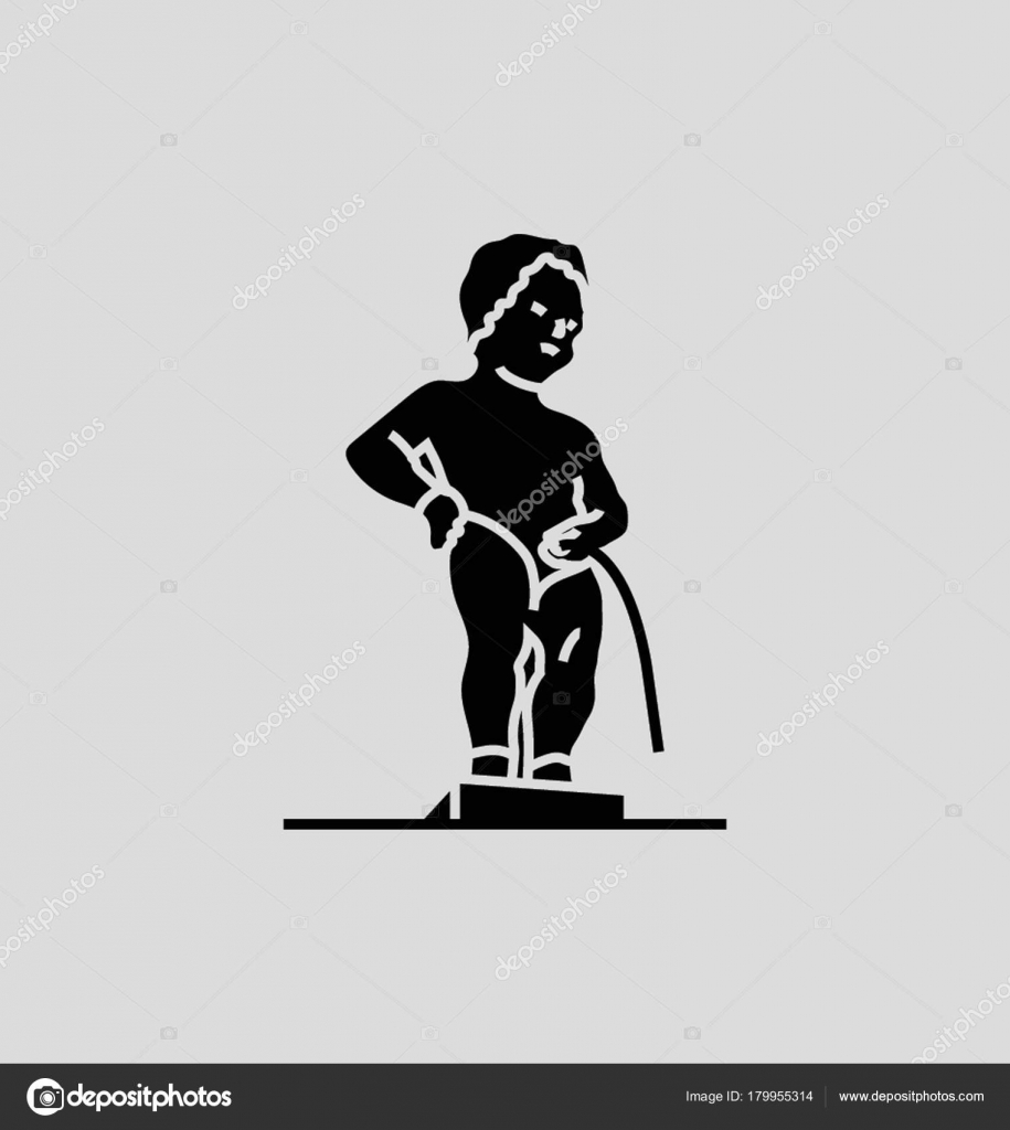 Manneken Pis Brussels Vektorillustration Stock-Vektorbild von ...