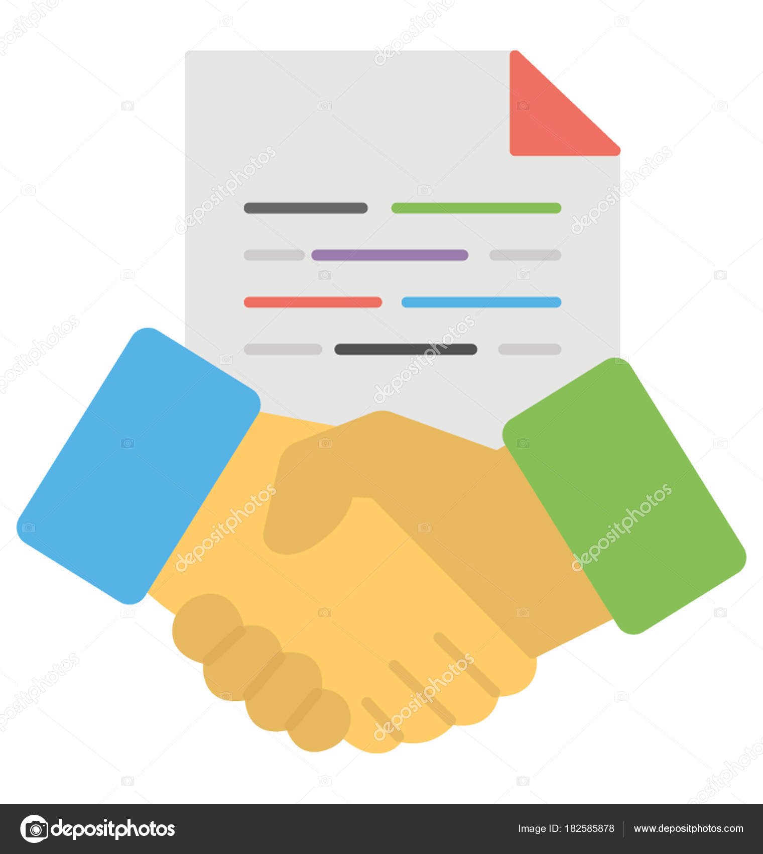 Joint Venture Flat Icon Agreement Stock Vector by ©creativestall 182585878