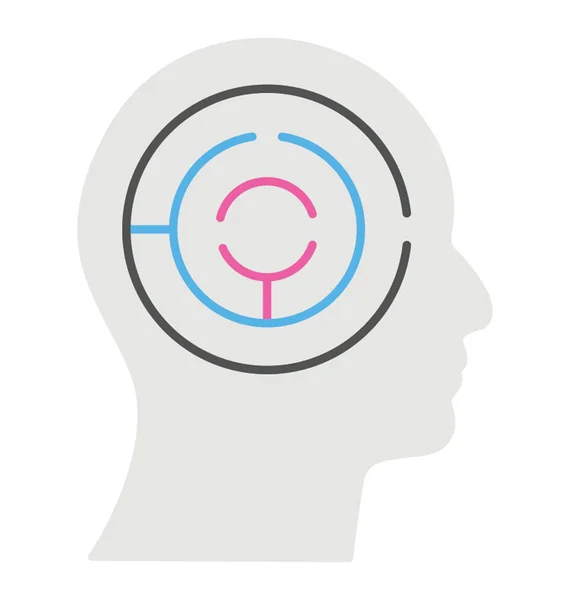 Focused Solution Flat Icon Solution Based Thinking Stock Vector Image ...