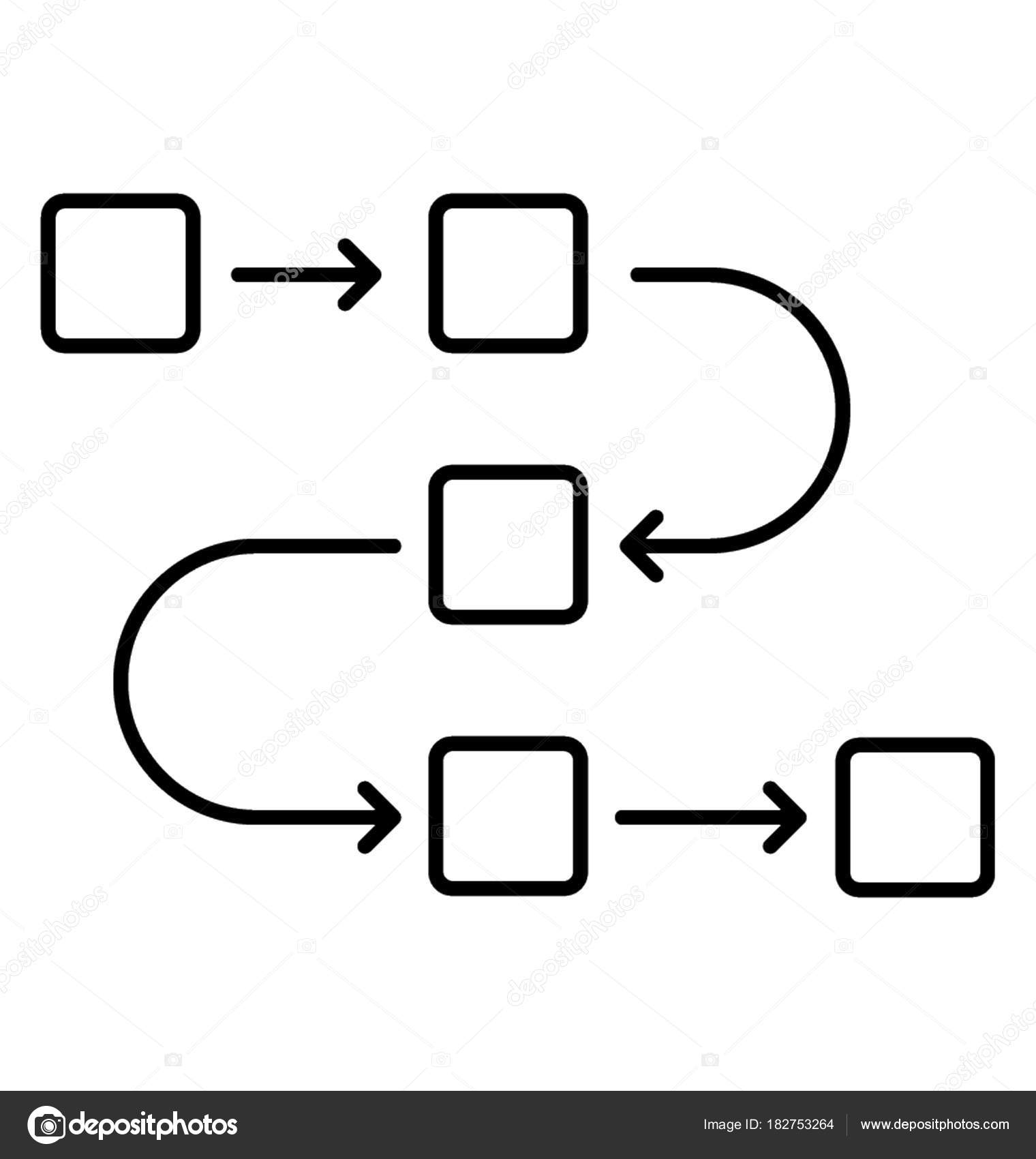 Sequential Process Line Icon Sequential Order Stock Vector by ...