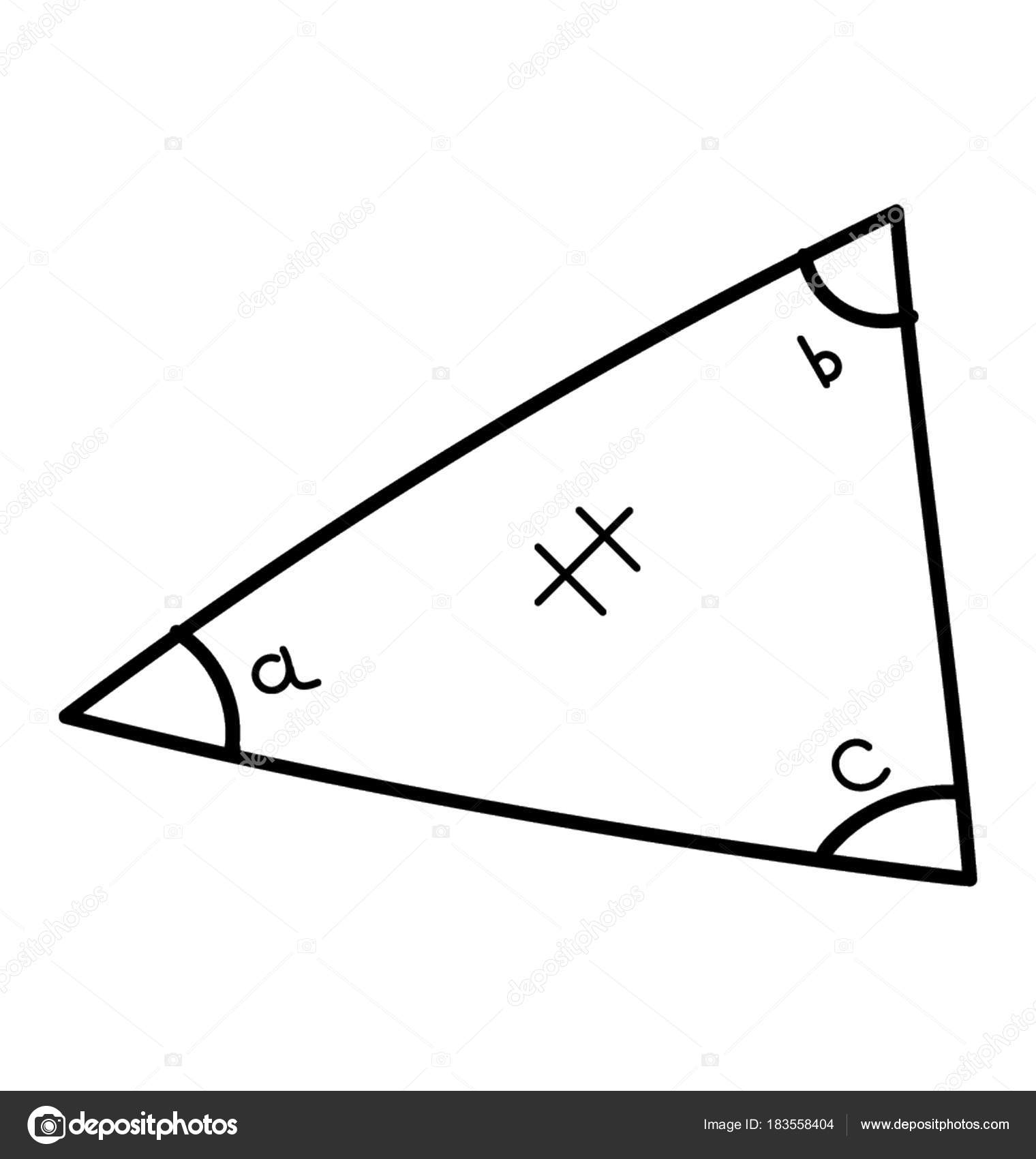 Doodle Icon Geometric Shape Equilateral Triangle Stock Vector Image by ...