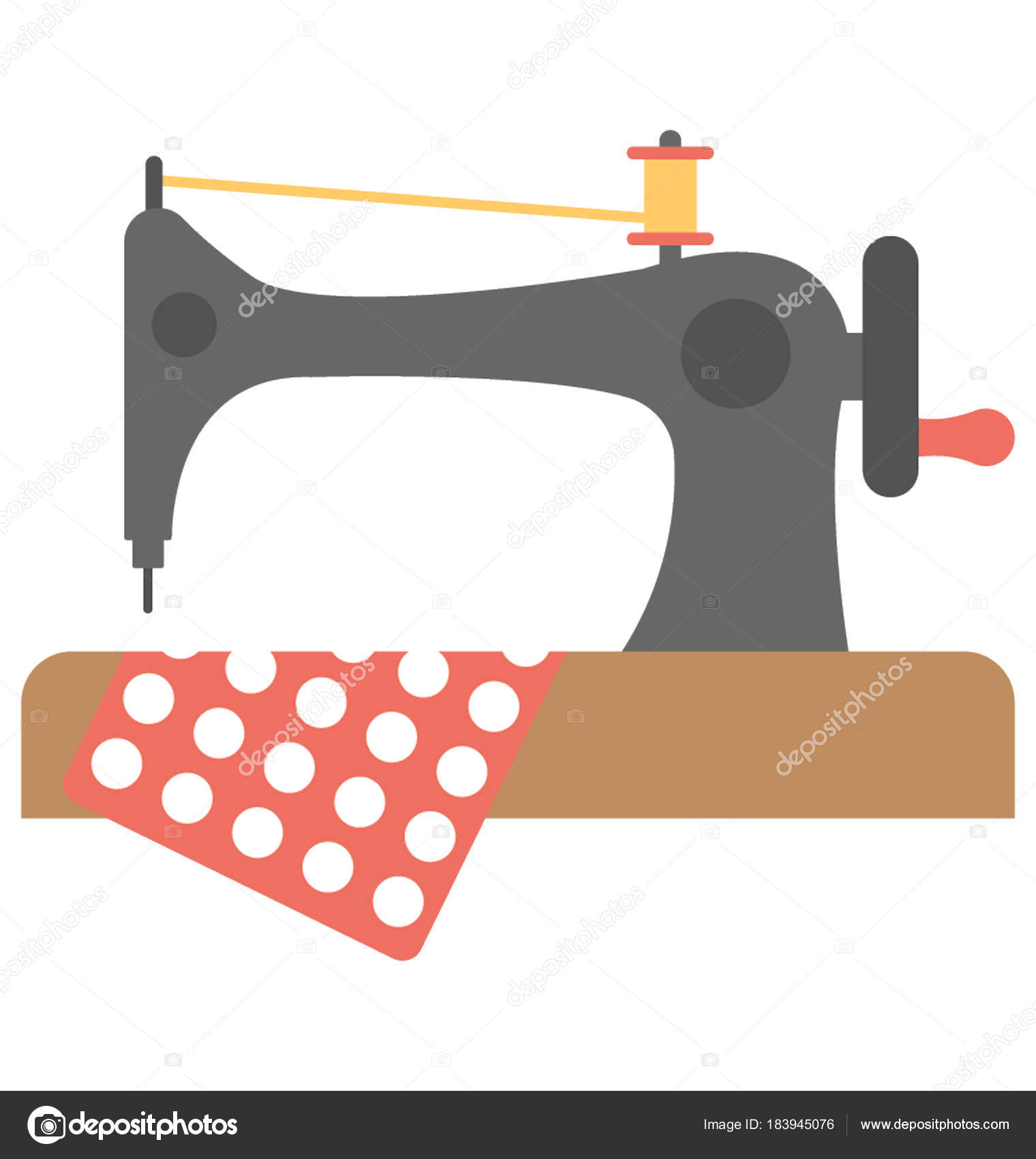 Flat Icon Sewing Machine Fabric Stock Vector Image by ©creativestall ...