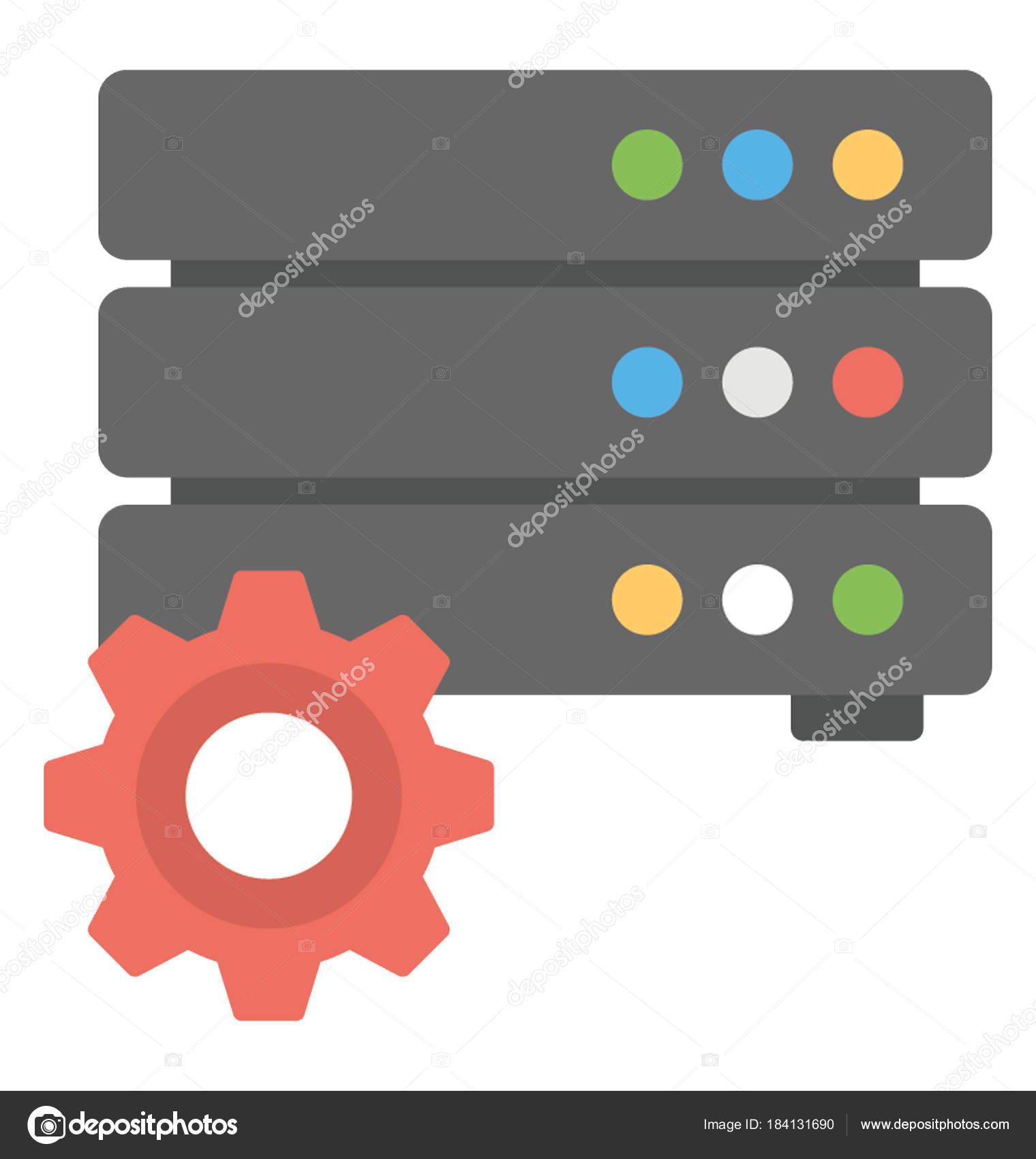 Setting Signs Representing Managed Hosting Service Stock Vector Image ...