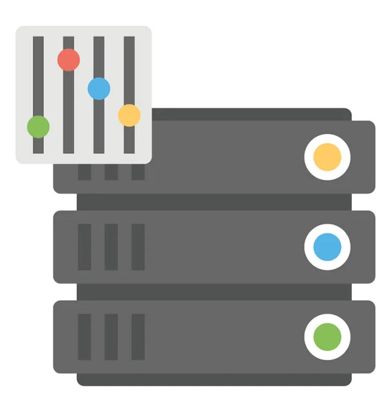 Two Server Racks Connected Database Flat Icon Stock Vector by ...
