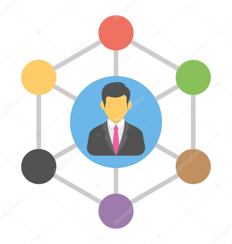 Social Interaction Flat Icon Versatility Concept — Stock Vector ...