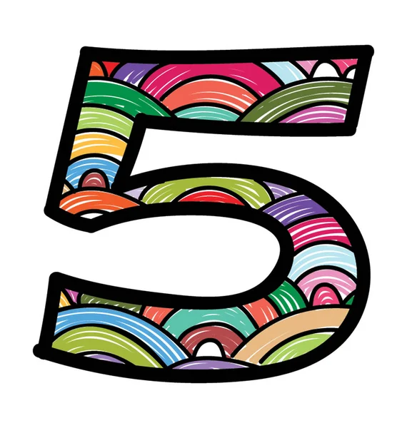 Numerical Digit Number Colored Design Stock Vector by ©creativestall ...