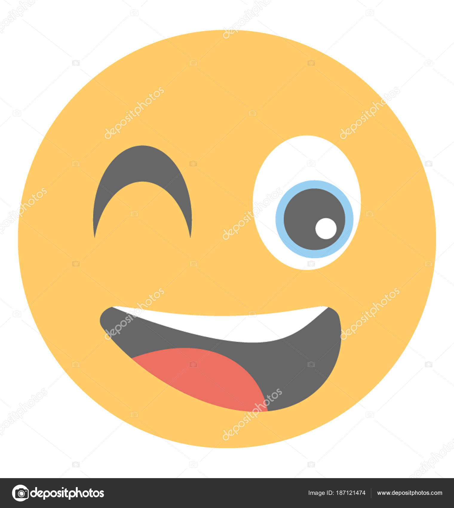 Emoticon Depicting Expression Smirking Stock Vector Image by ...