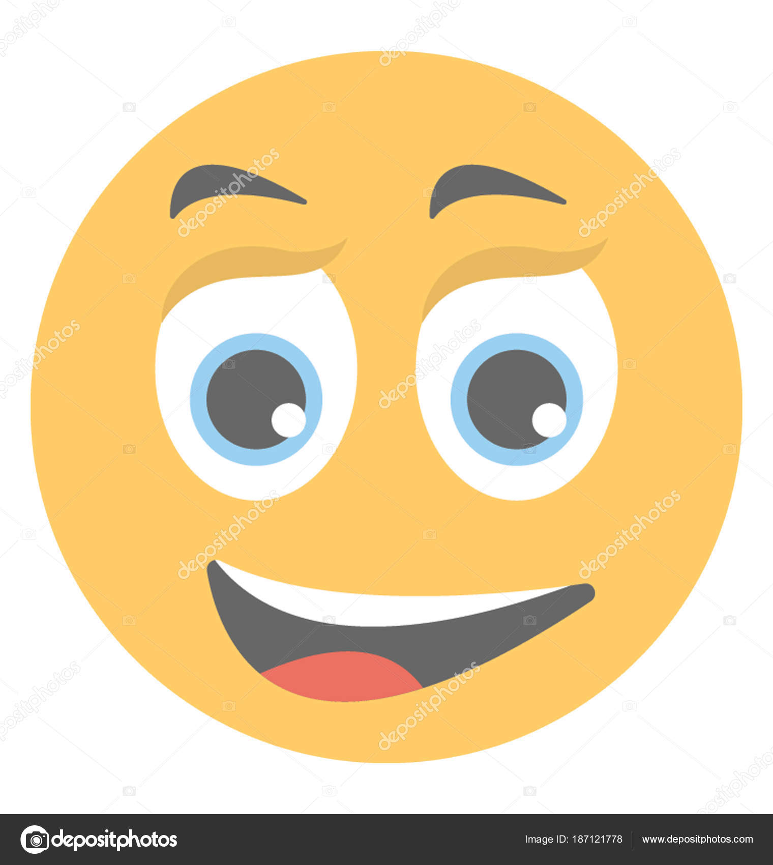 Emoticon Depicting Expression Being Happy Stock Vector by ...