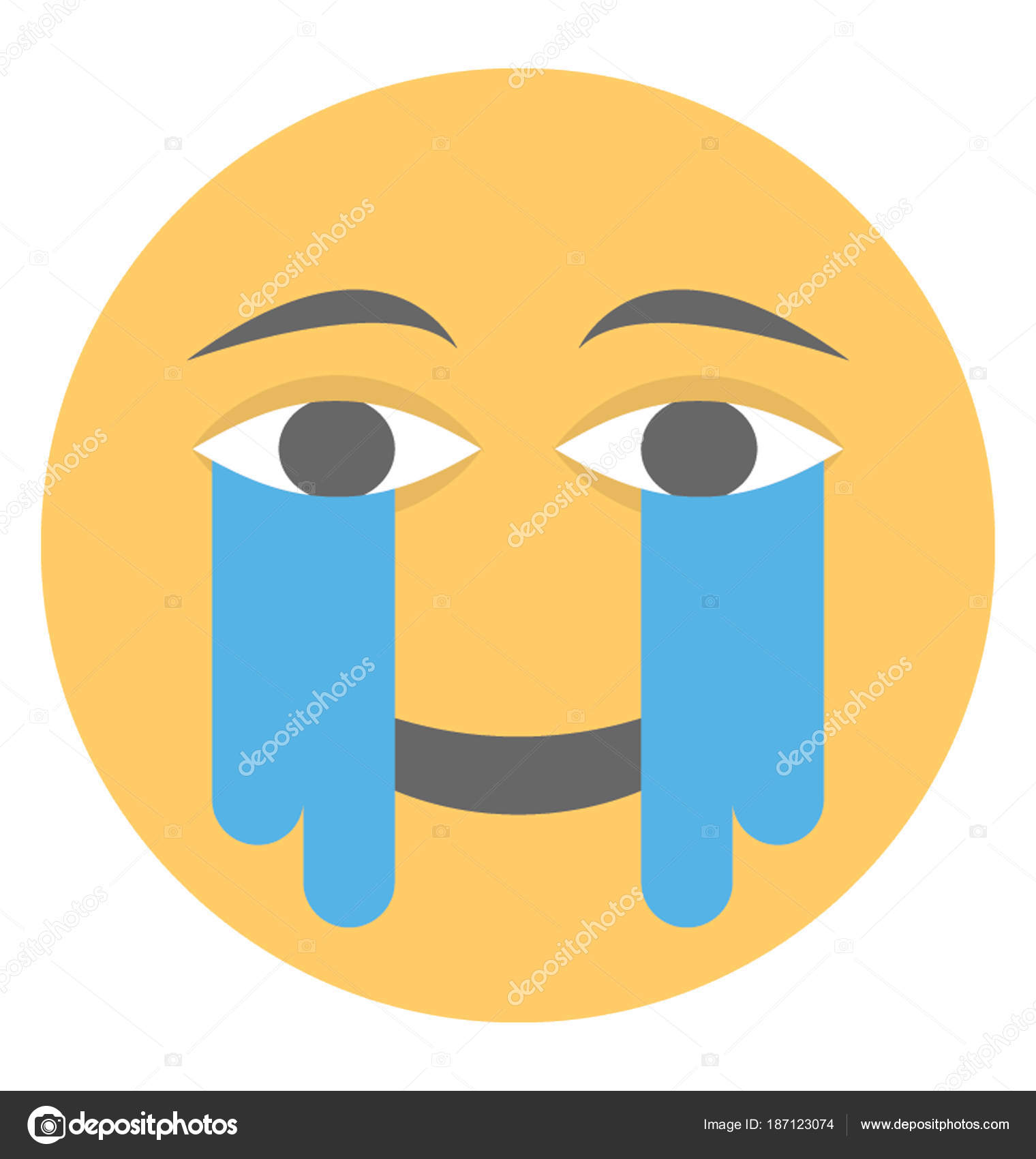 Smiley Face Tears Eyes Stock Illustration by ©creativestall #187123074