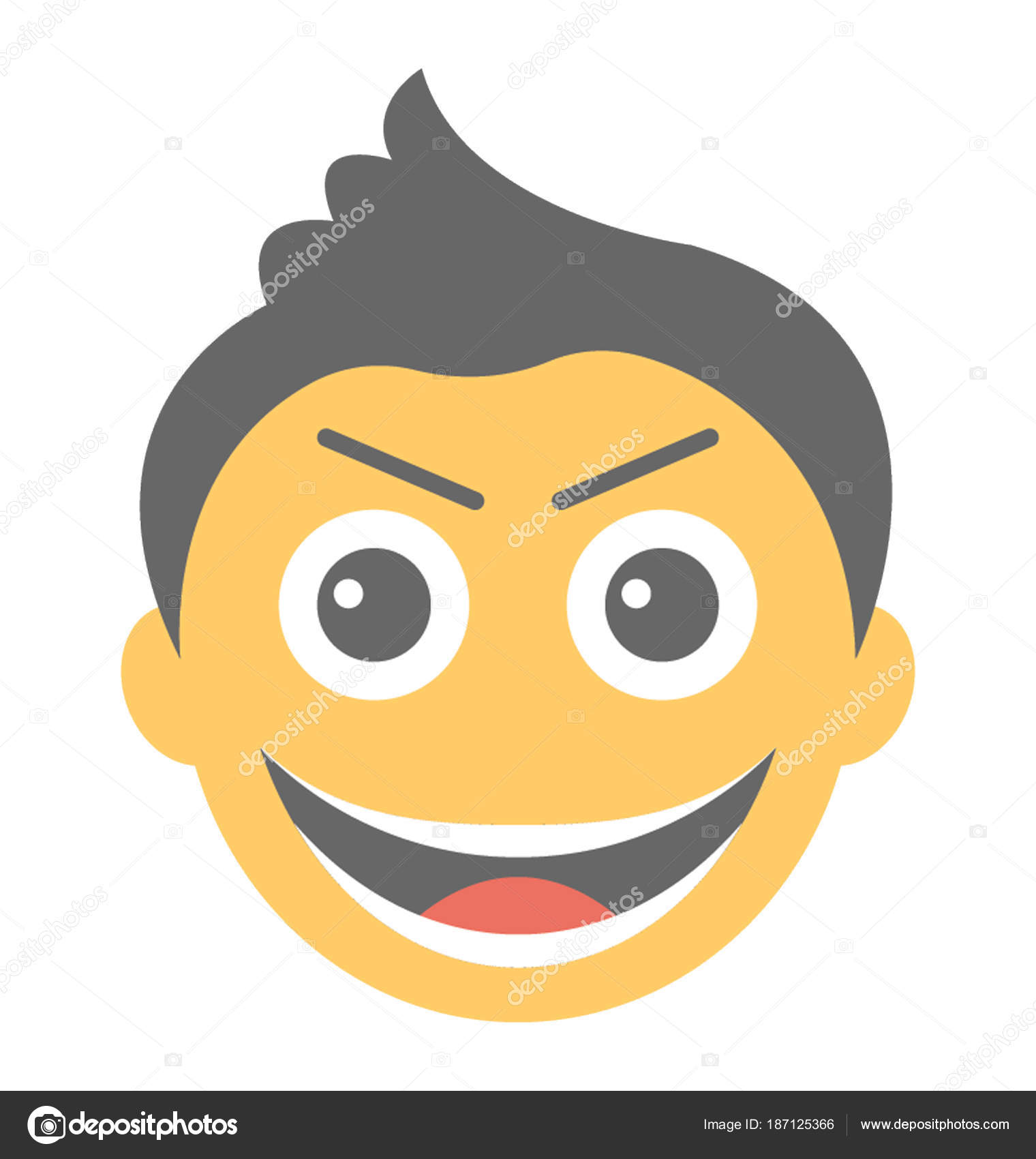 Laughing Expression Shown Smiley Stock Vector by ©creativestall 187125366