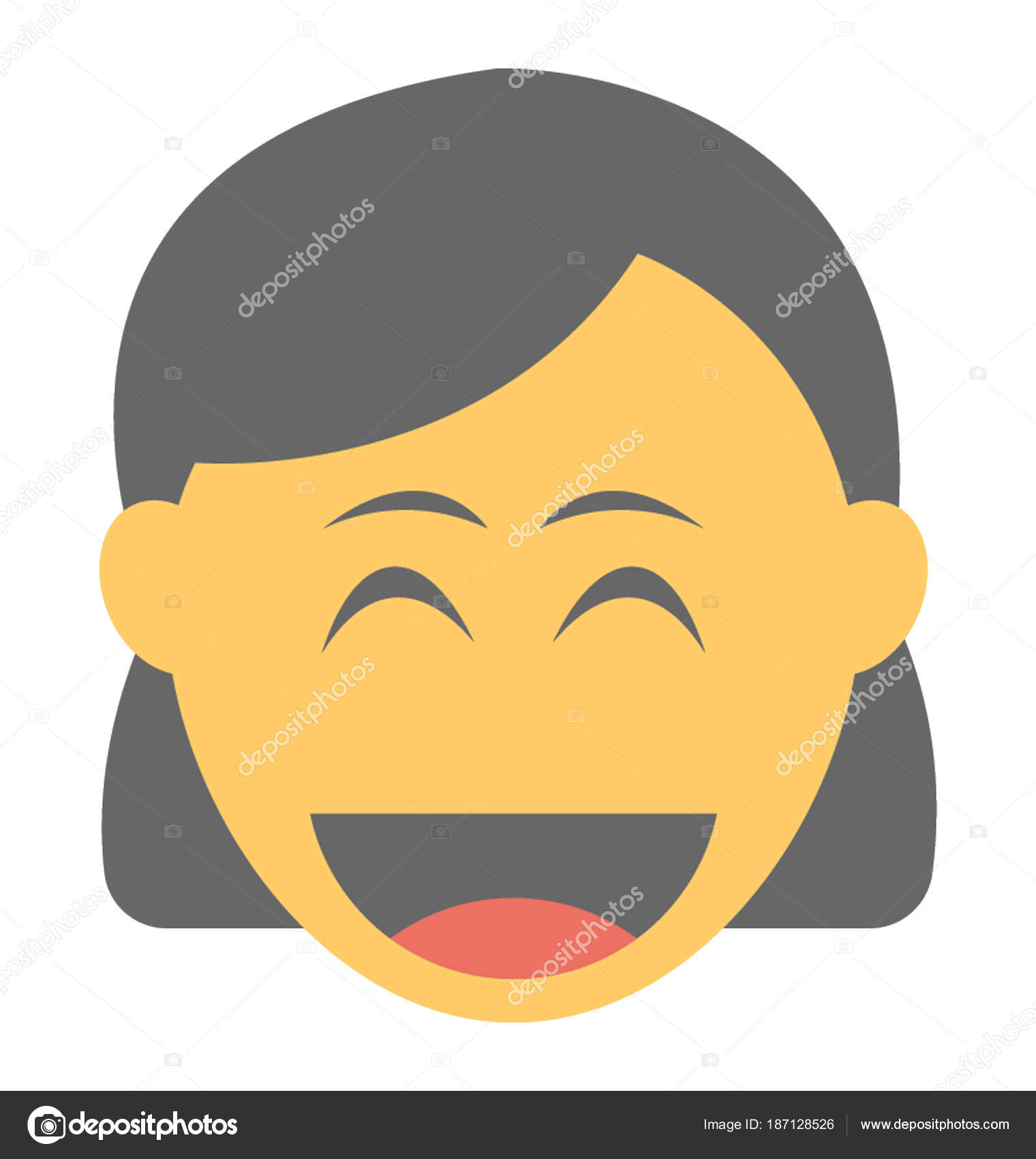 Laughing Expression Shown Smiley Stock Vector Image by ©creativestall ...