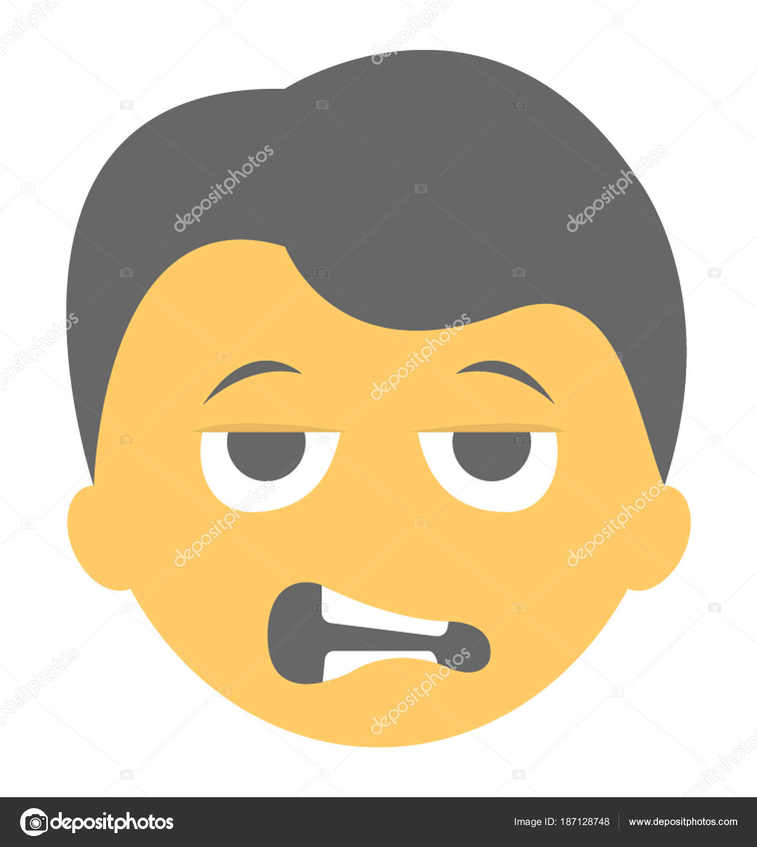 Una Expresión Emoticono Cara Doh Vector de stock #187128748 de ...