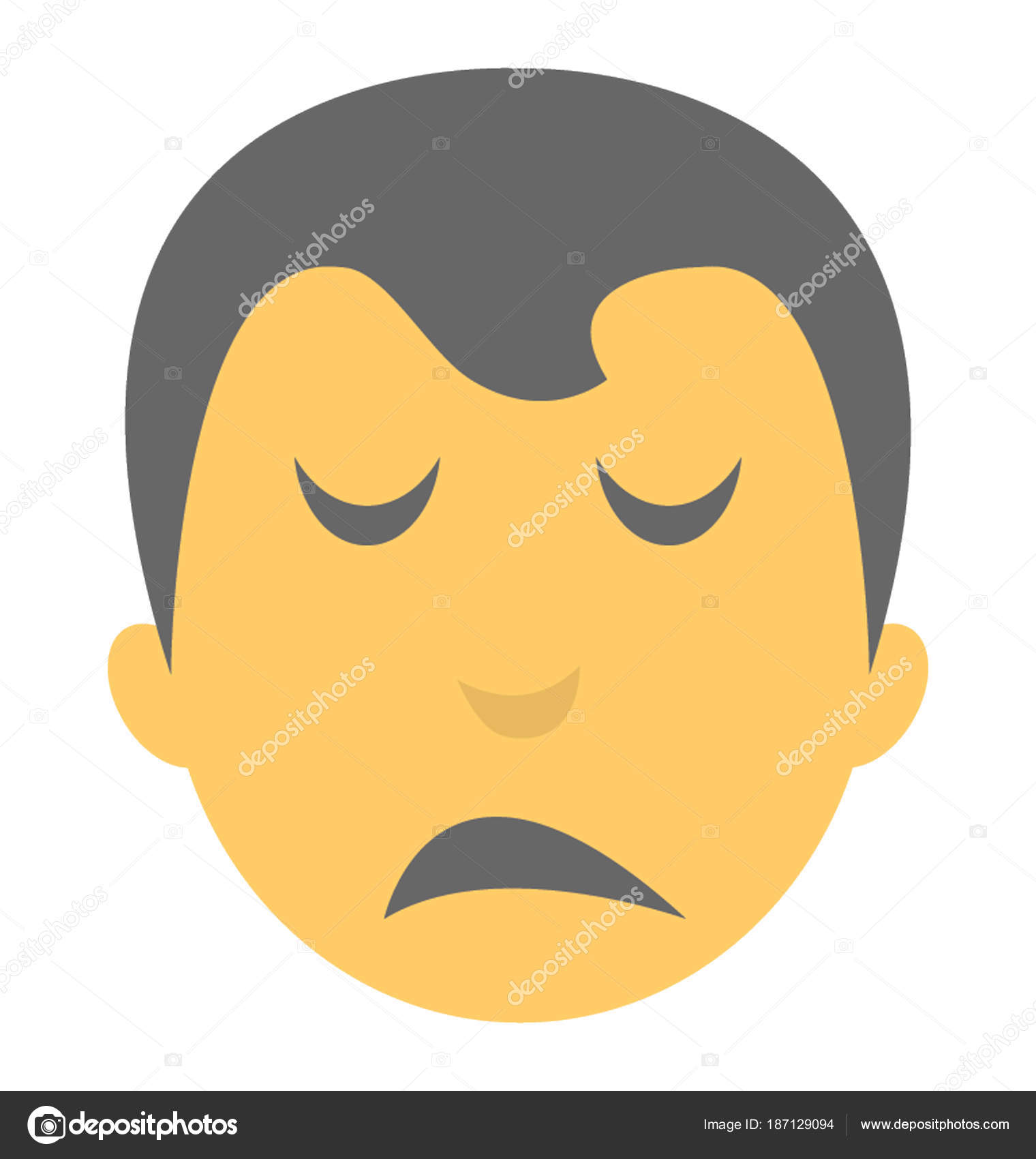 Doh Face Emoticon Expression Stock Vector by ©creativestall 187129094