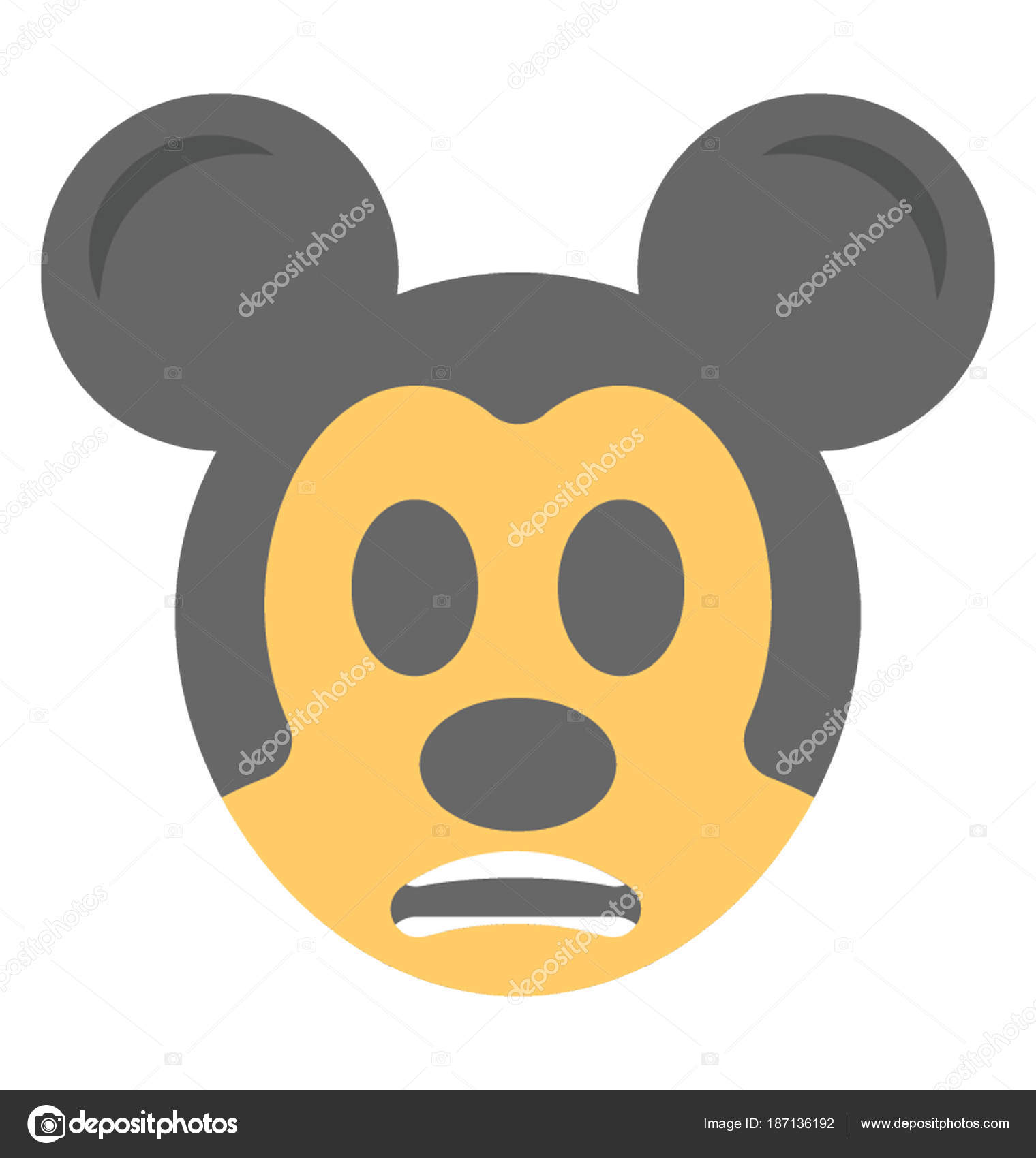 Cartoon Appearance Mickey Mouse Flat Emoticon Stock Vector Image by ...