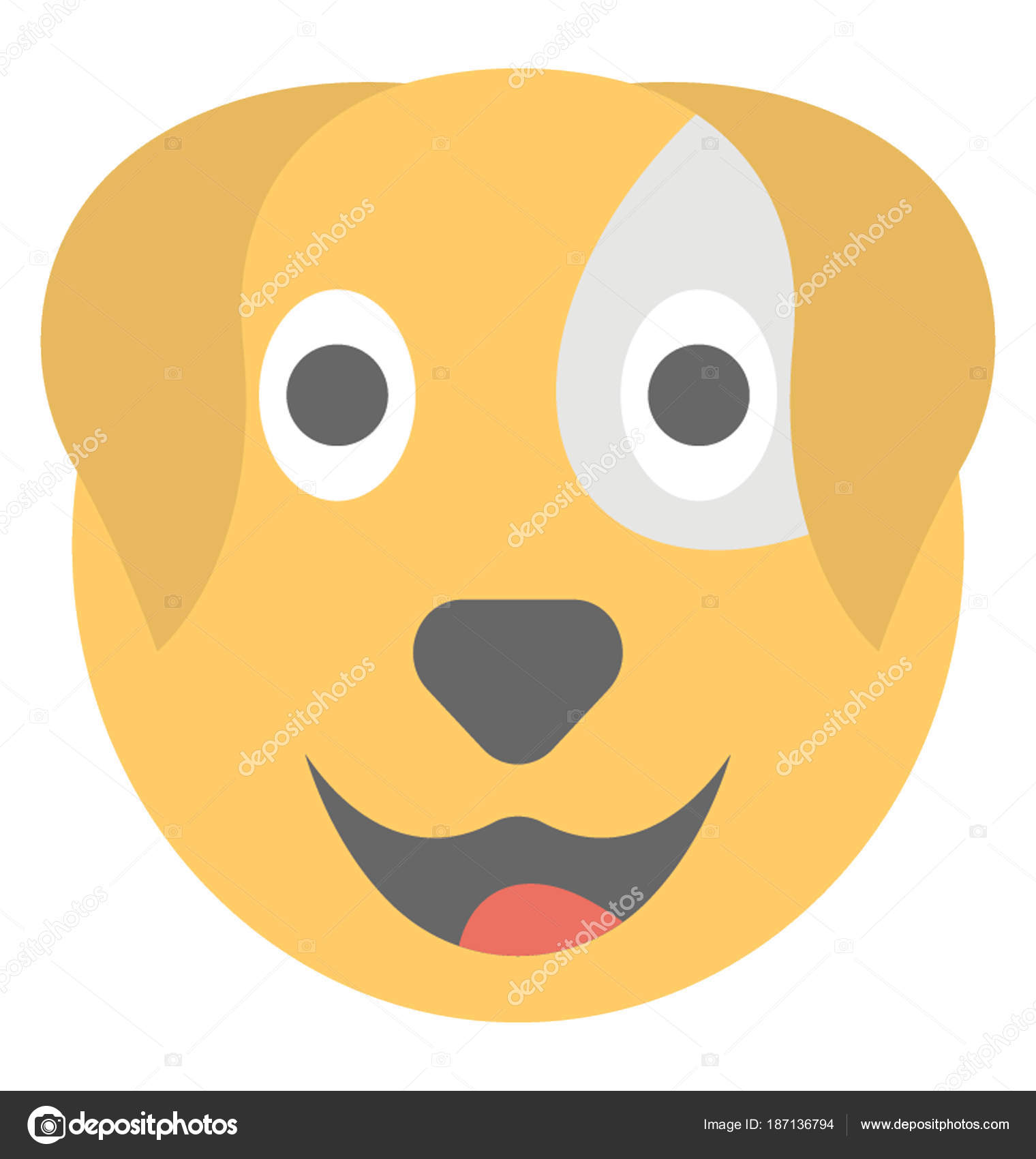 Une Expression Riante Chien Montrée Smiley Vecteur par ©creativestall ...