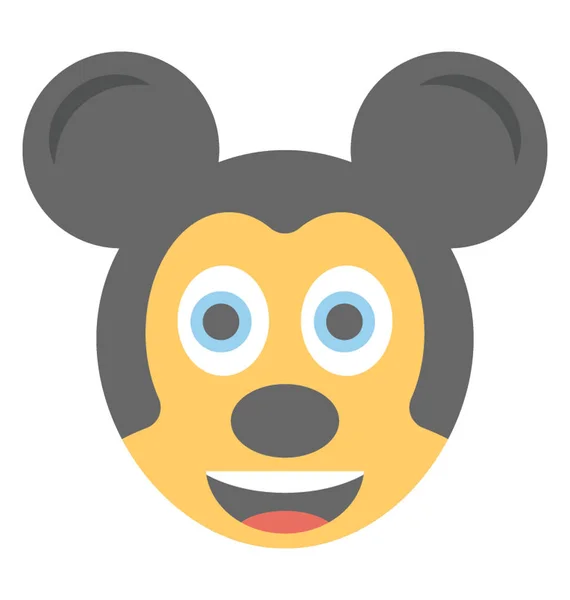Cartoon Appearance Mickey Mouse Flat Emoticon Stock Vector Image by ...