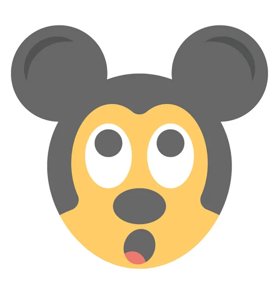 Cartoon Appearance Mickey Mouse Flat Emoticon Stock Vector Image by ...