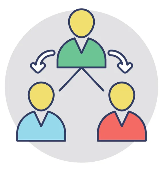 Three People Connected Network Icon Represent Concept Teamwork Stock ...