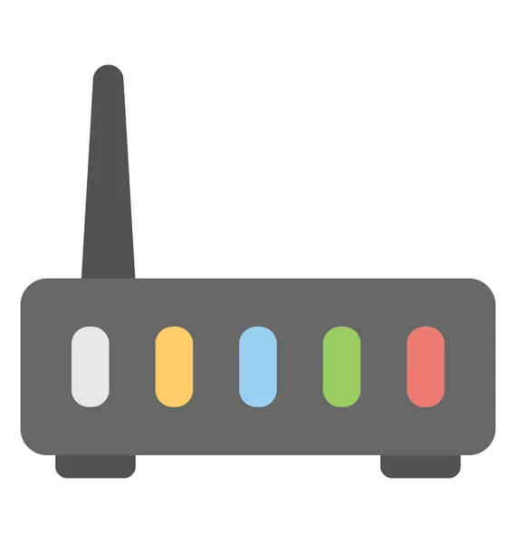 Internet Router Wireless Modem Flat Vector Icon Stock Vector Image by ...